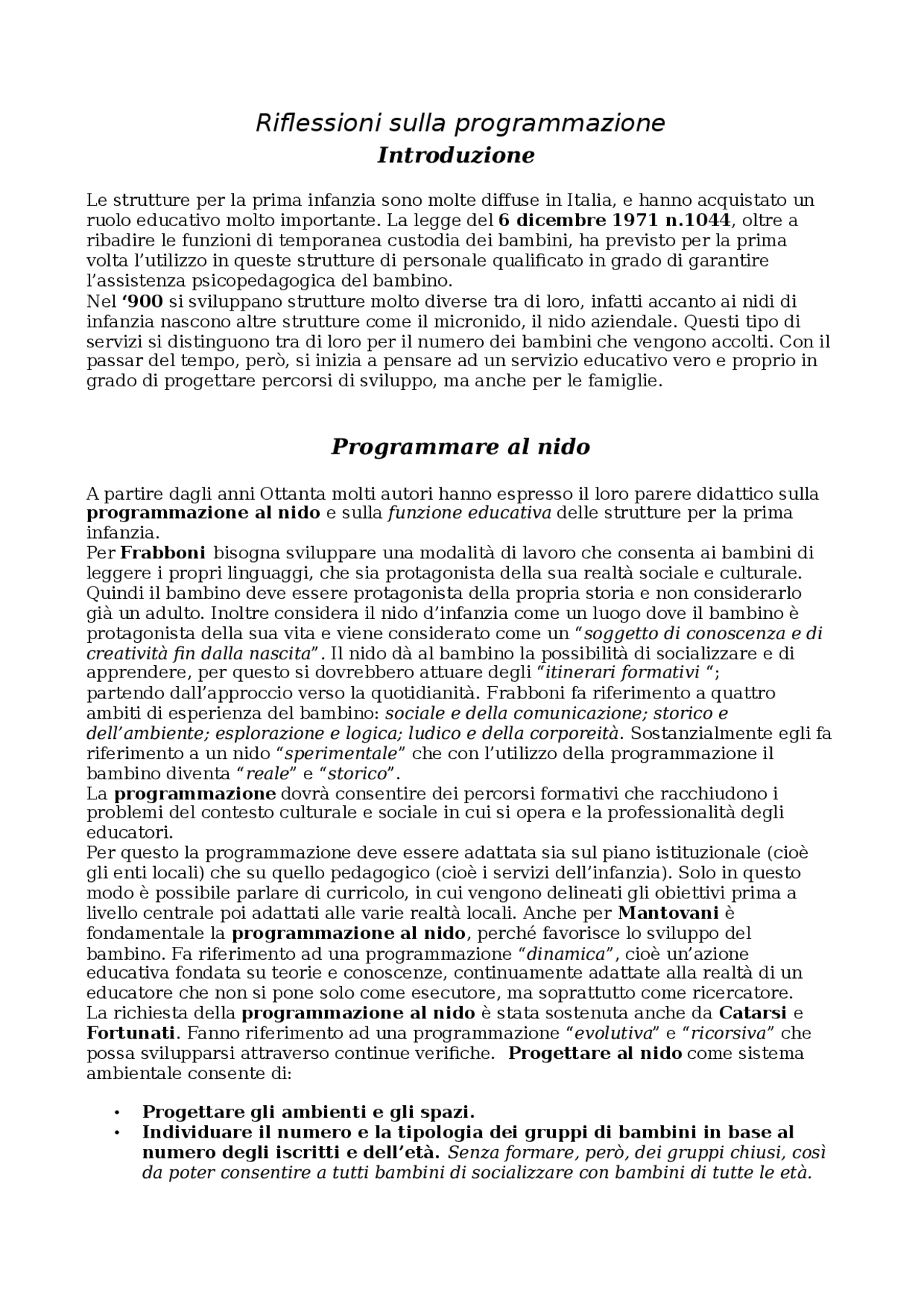 Metodologie Del Gioco E Dellanimazione Docsity