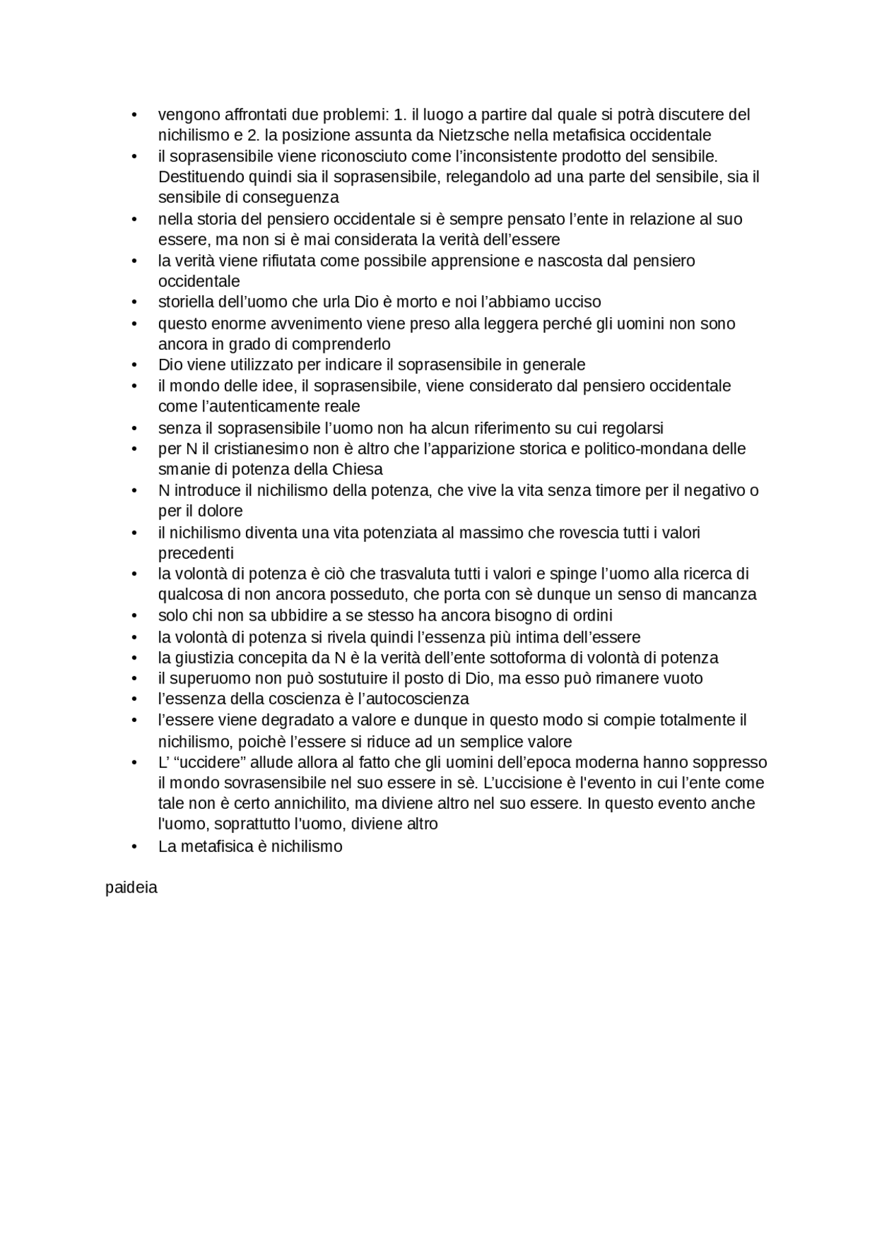 Riassunto La Sentenza Di Nietzsche Dio è Morto Docsity