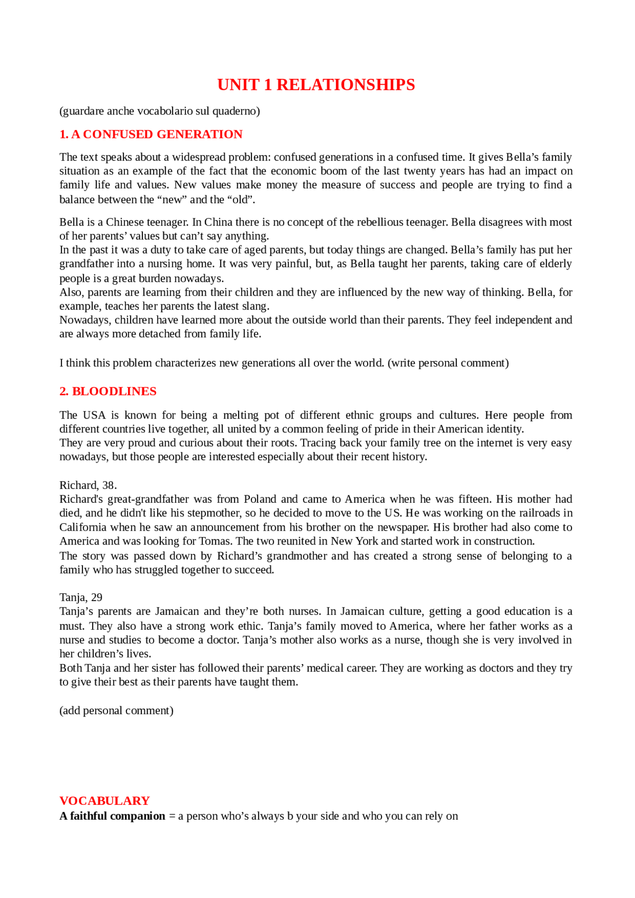 Lingua Inglese 1 Riassunti Testi Esame Orale Docsity