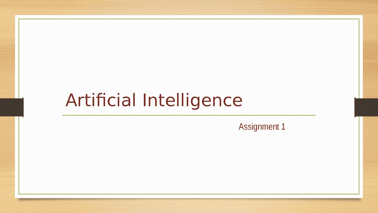 Artificial Intelligence Docsity