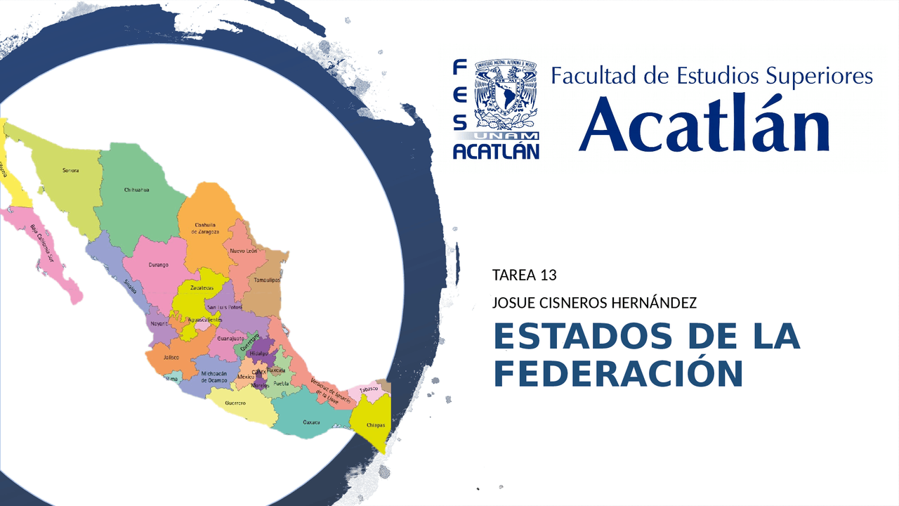 ESTADOS DE LA FEDERACION MEXICANA - Docsity