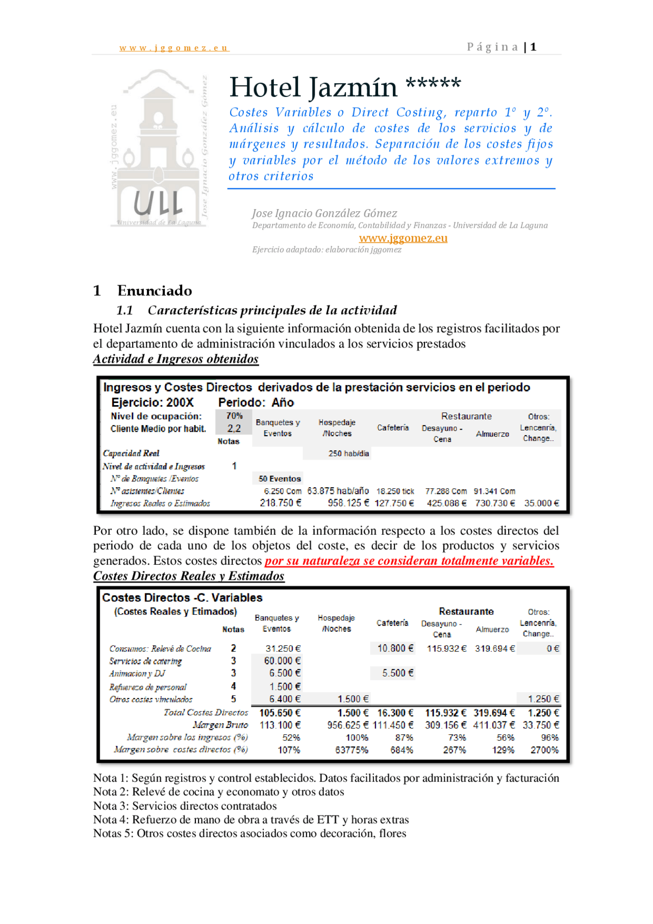 Ejercicios De Contabilidad De Costes Y Gestion Ejercicios De