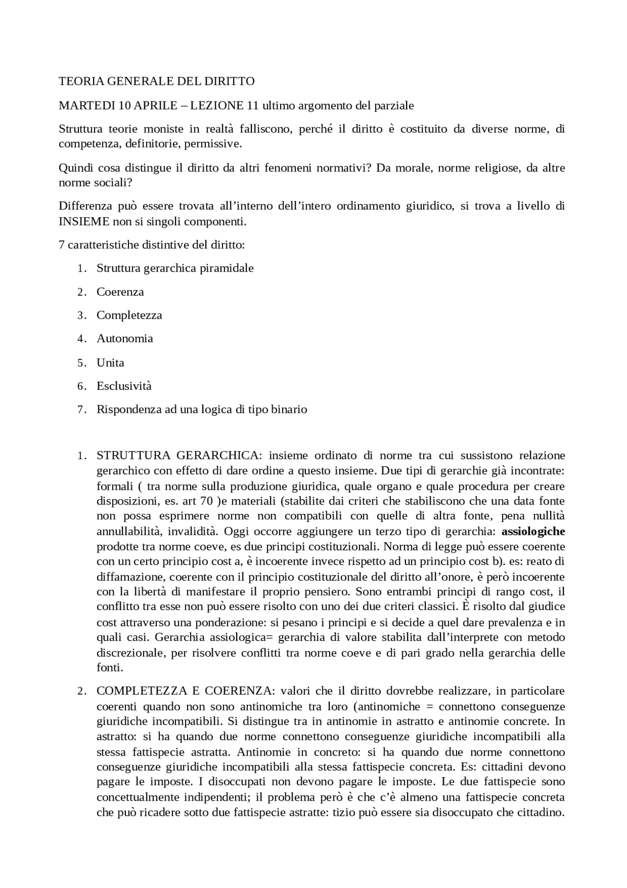 Appunti Teoria Generale Del Diritto Appunti Di Teoria Generale Del