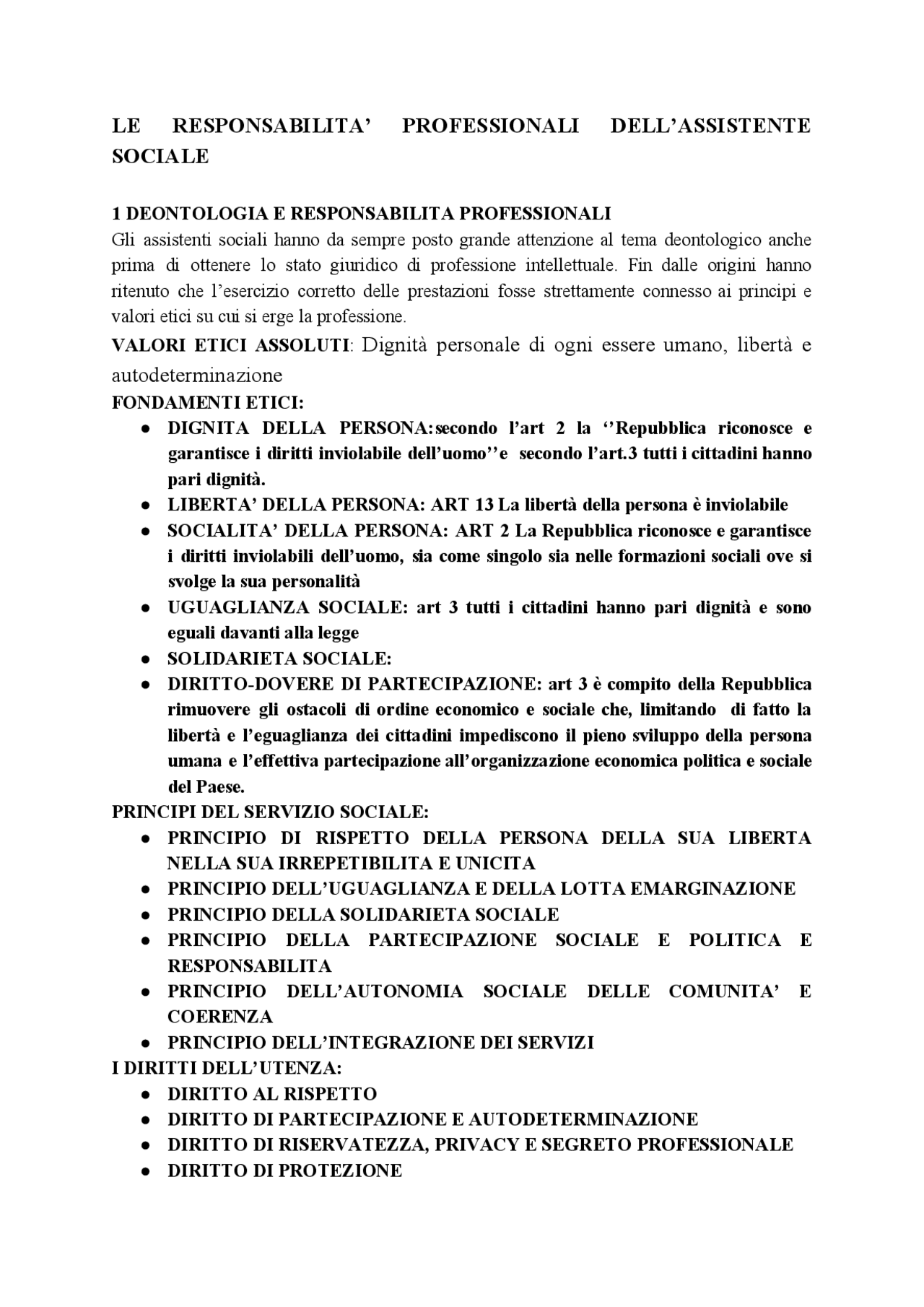La Responsabilita Professionale Dell Assistente Sociale Docsity