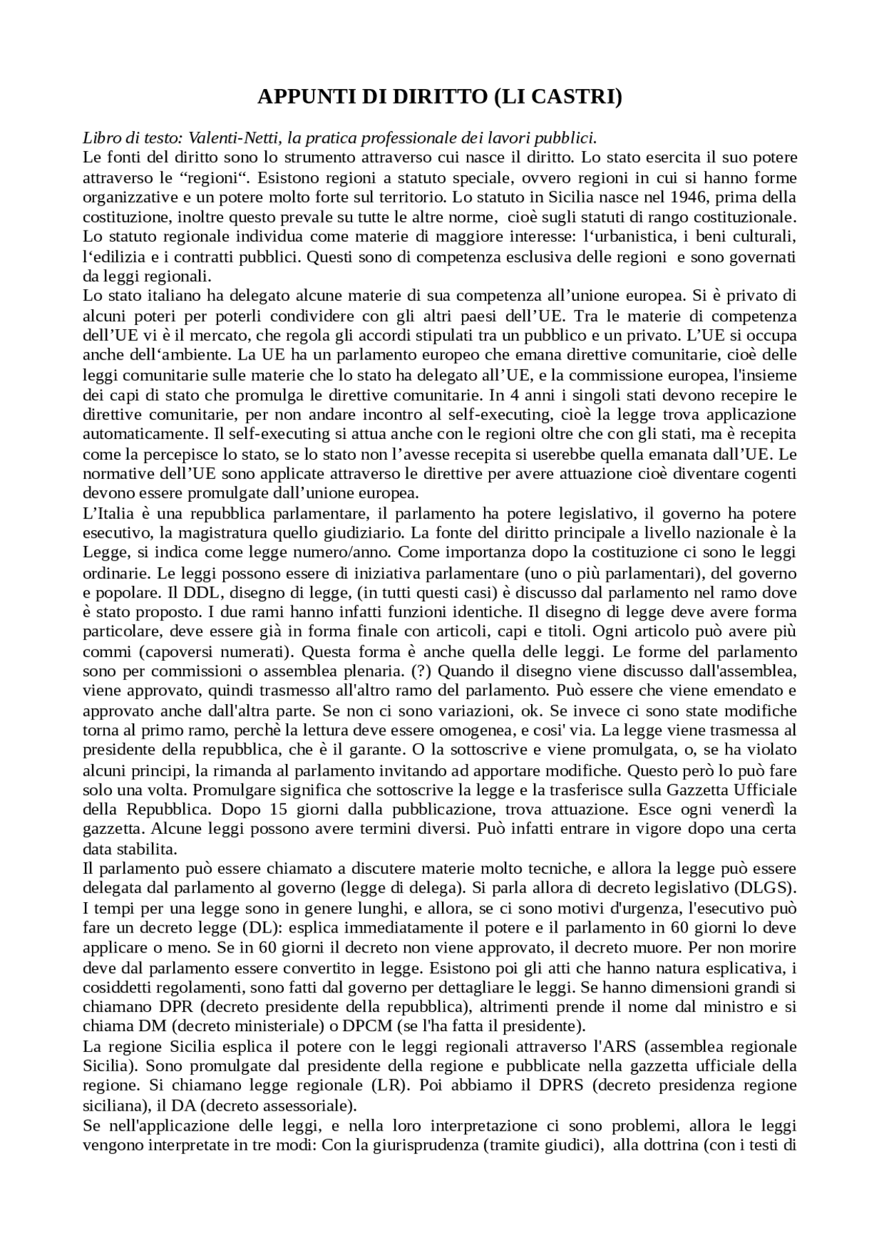 Diritto Urbanistico Panoramica Completa Docsity