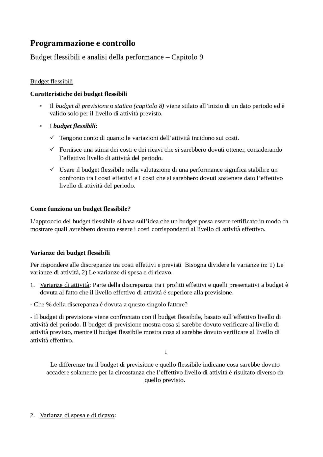 Programmazione E Controllo Docsity