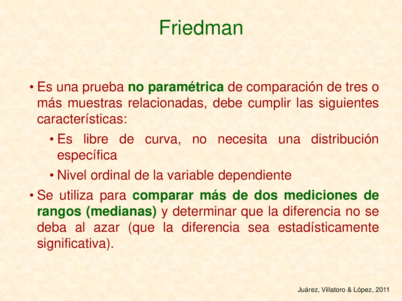 Prueba de Friedman como herramienta estadistica | Appunti di Statistica ...