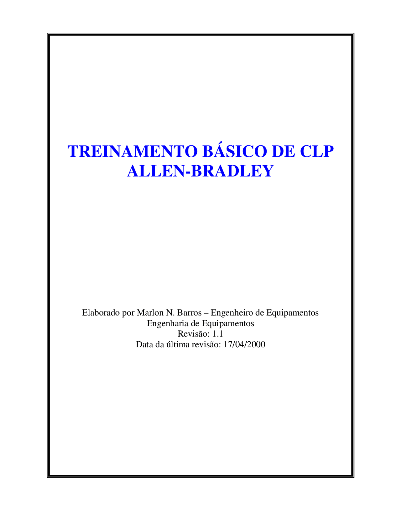 Treinamento Basico De Clp Allen Bradley Docsity
