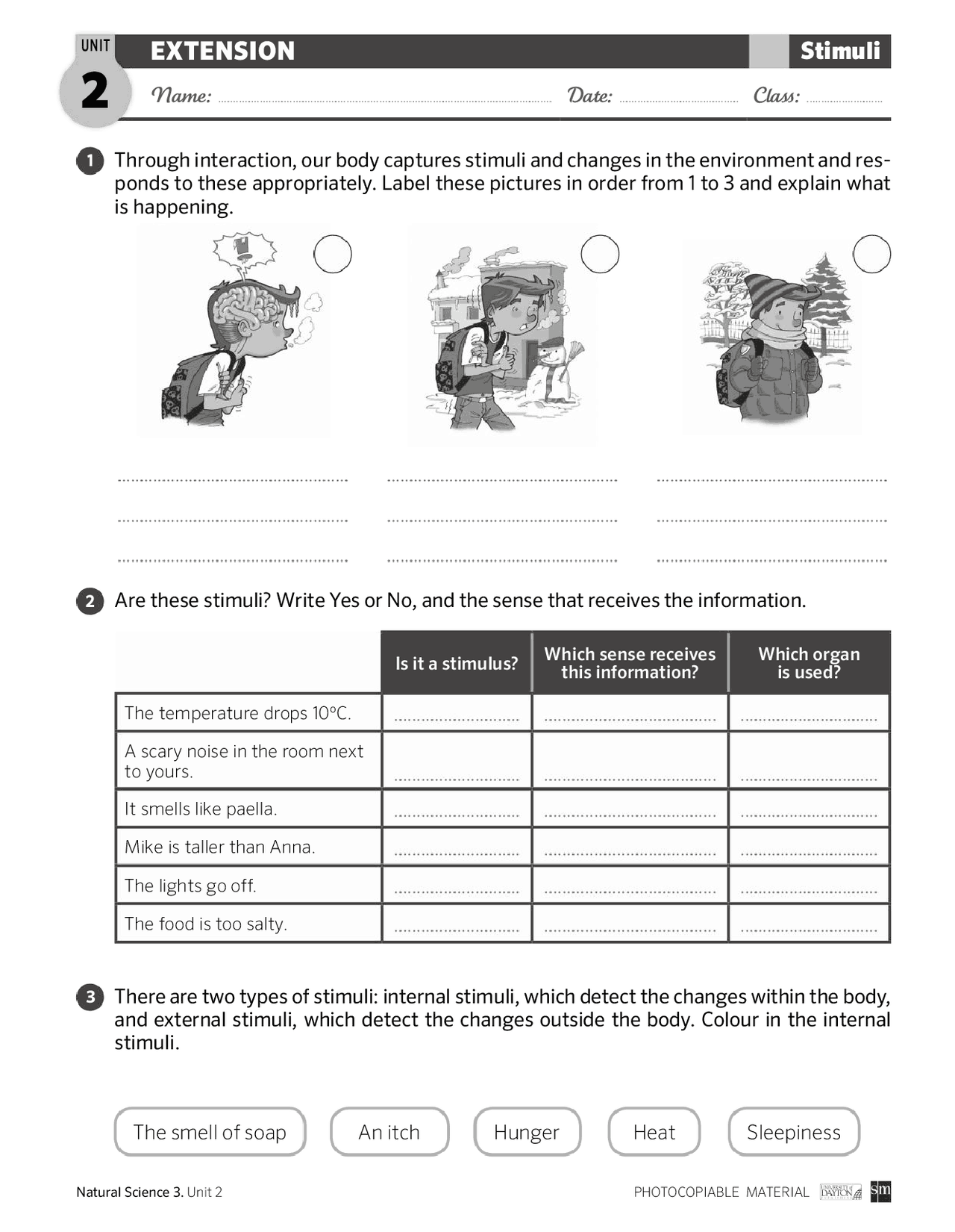 Natural Science 3. Unit 2 - Docsity