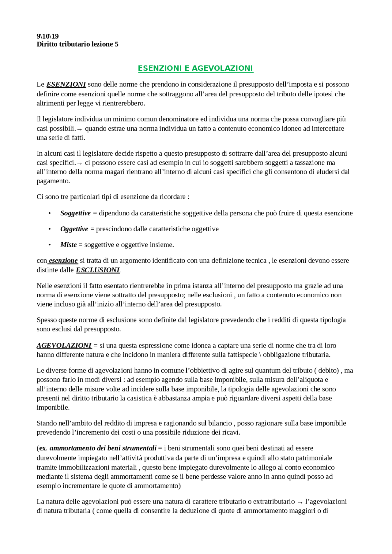 Diritto Tributario Parte 5 Docsity