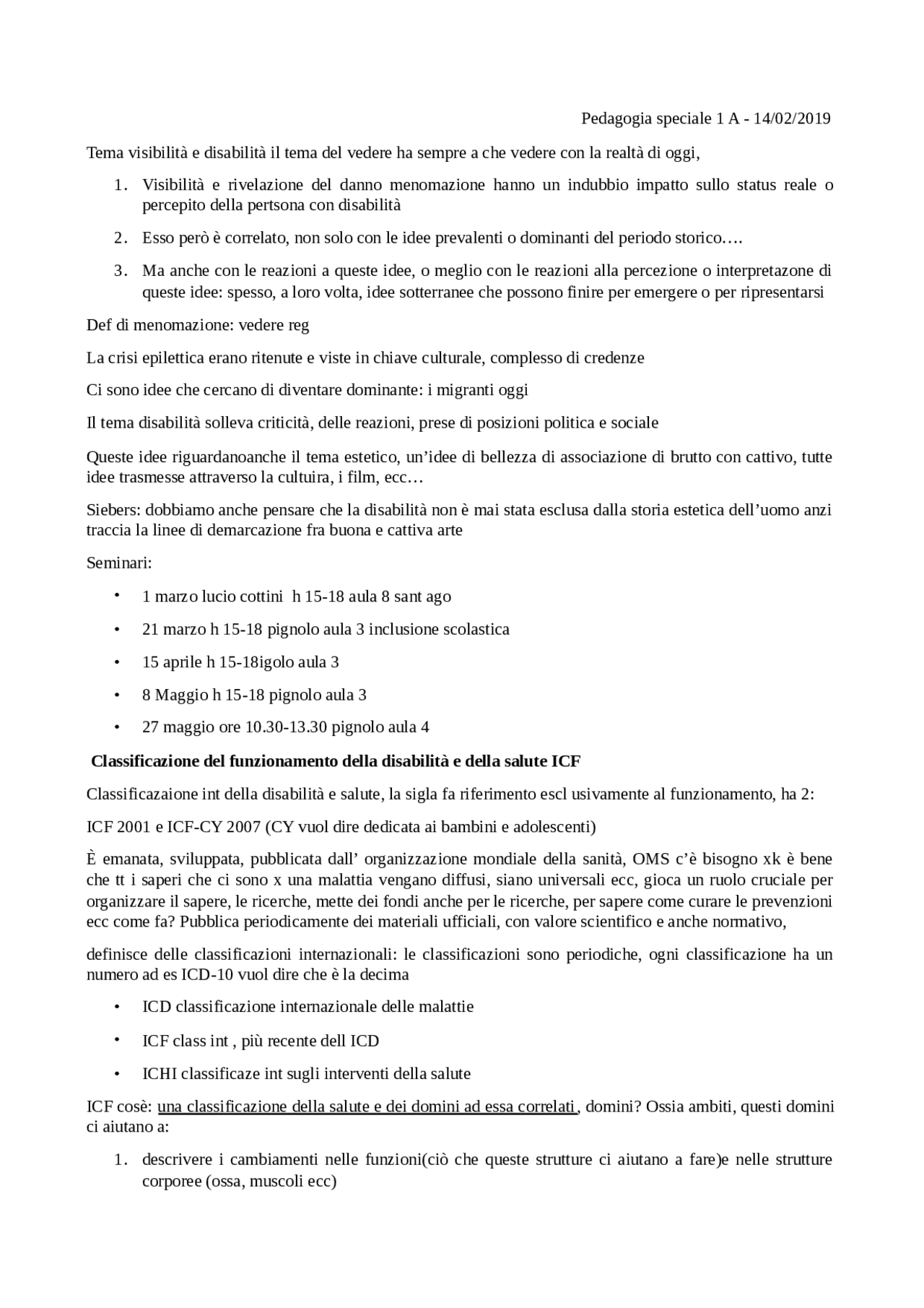 Appunti Pedagogia Speciale Docsity