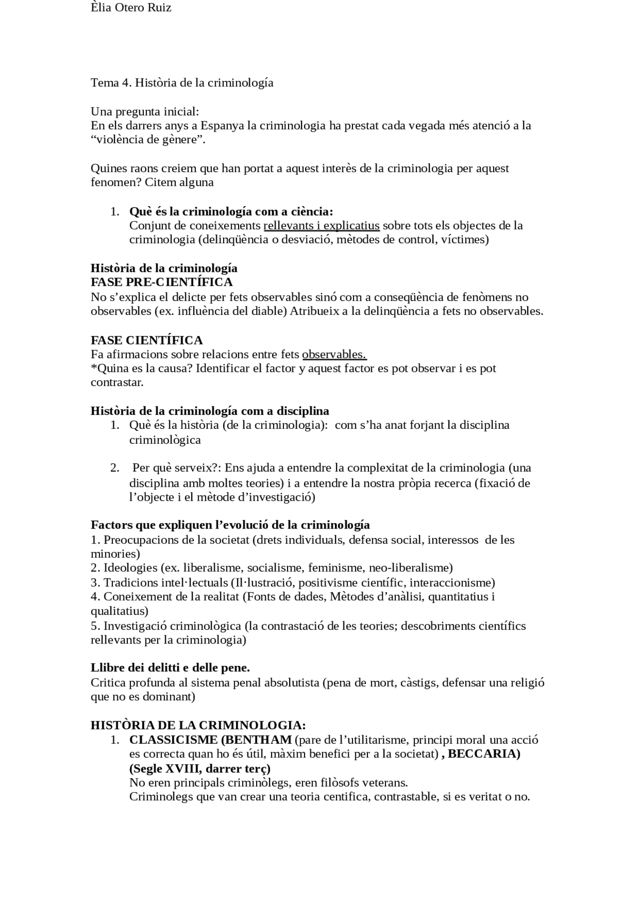 Tema 4 Introducció A La Criminologia Docsity