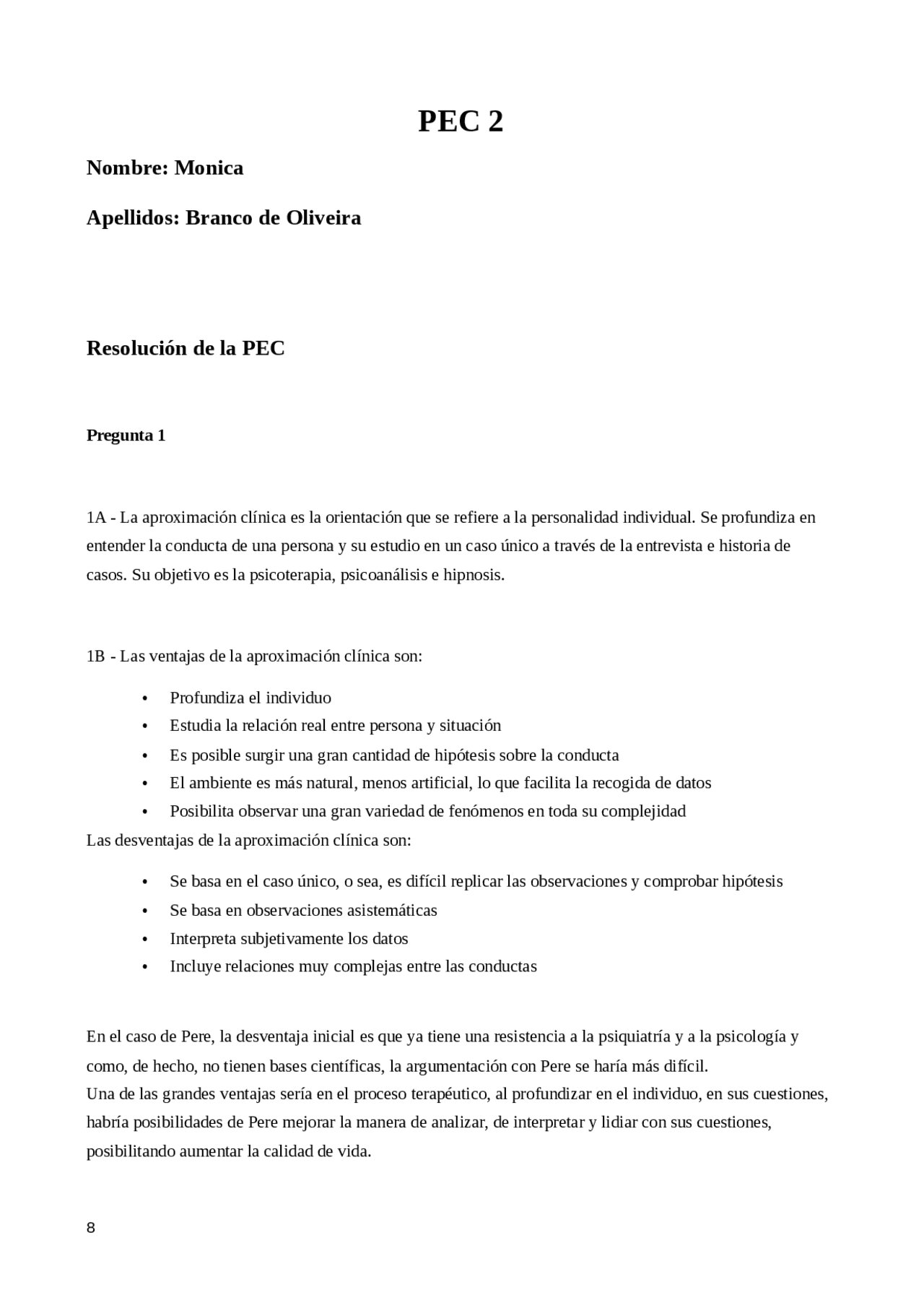Pec 2 Psicologia De La Personalidad Docsity