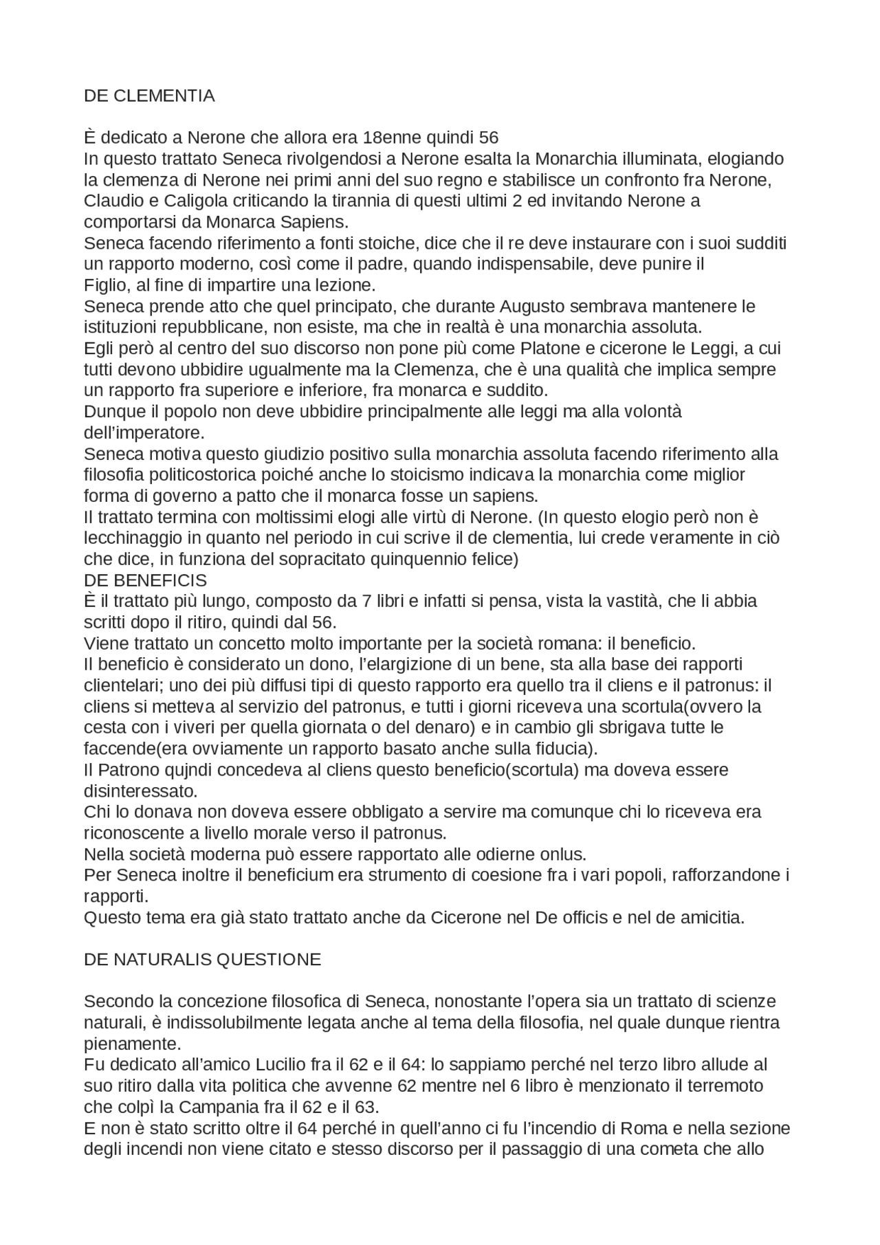 Lucio Anneo Seneca Vita E Opere Docsity
