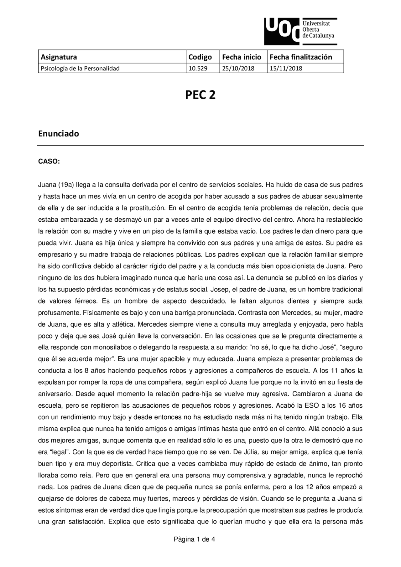 Solución Pec 2 De Psicología De La Personalidad Docsity