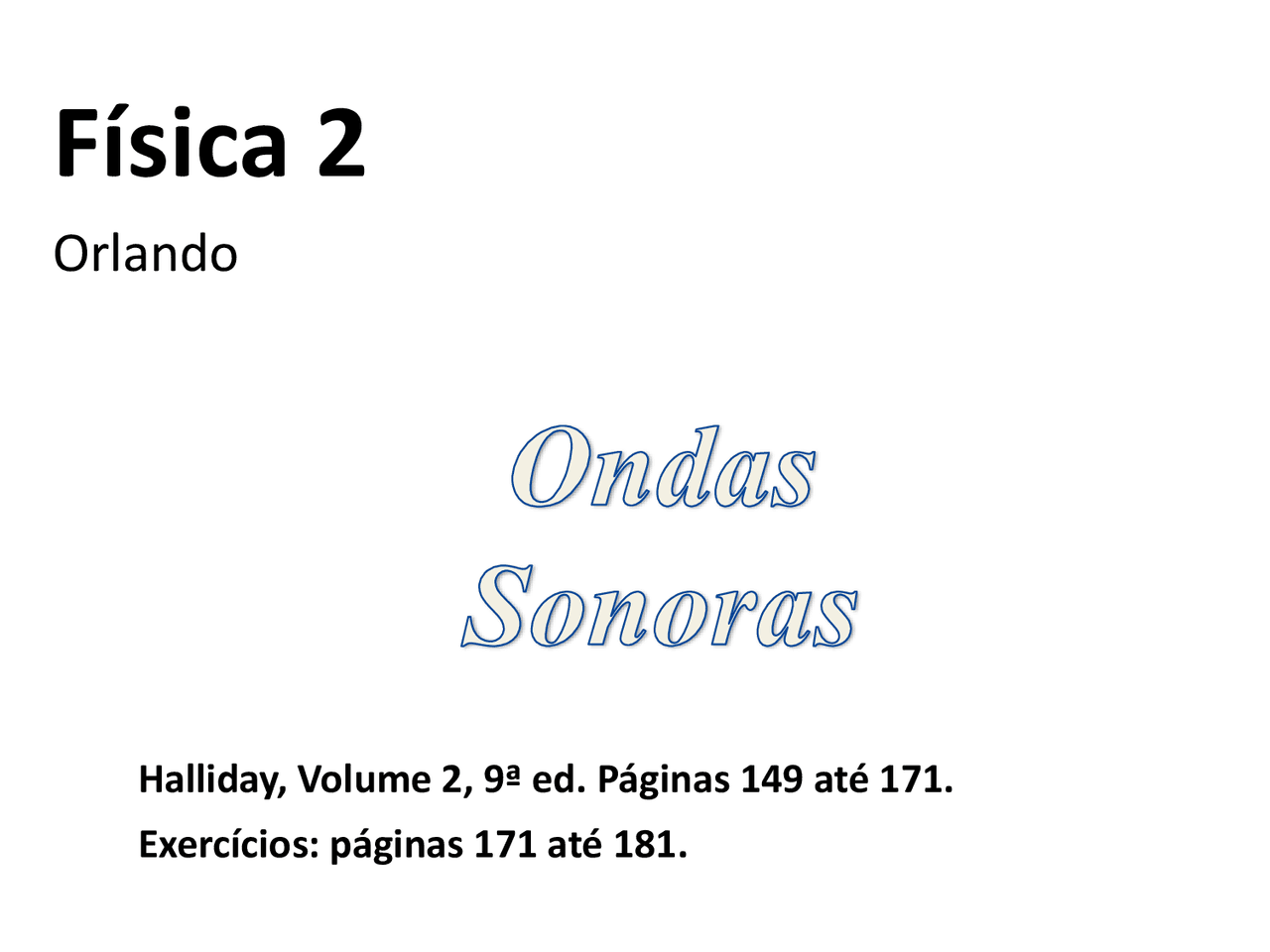 Slide Ondas Sonoras Física 2 Docsity