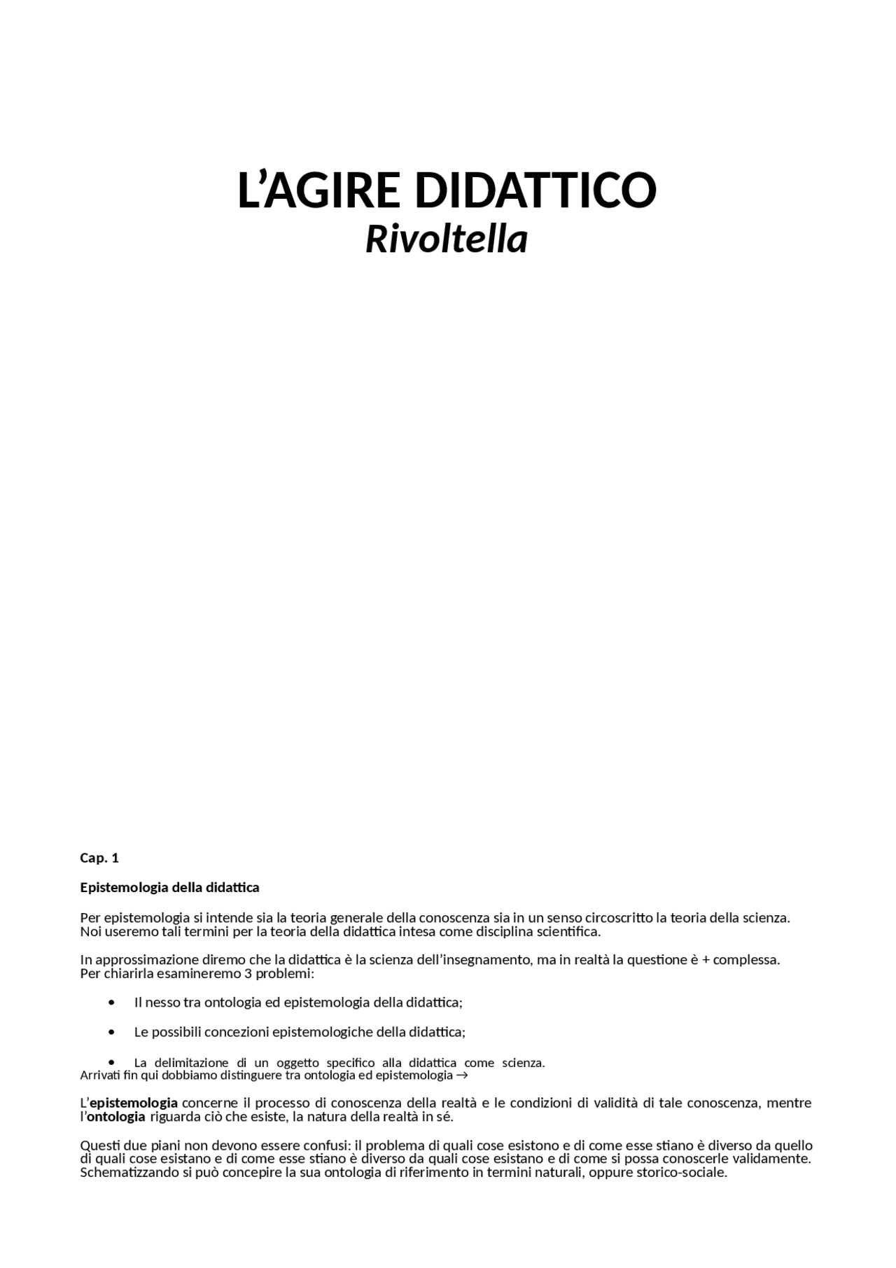Agire Didattico Appunti Docsity