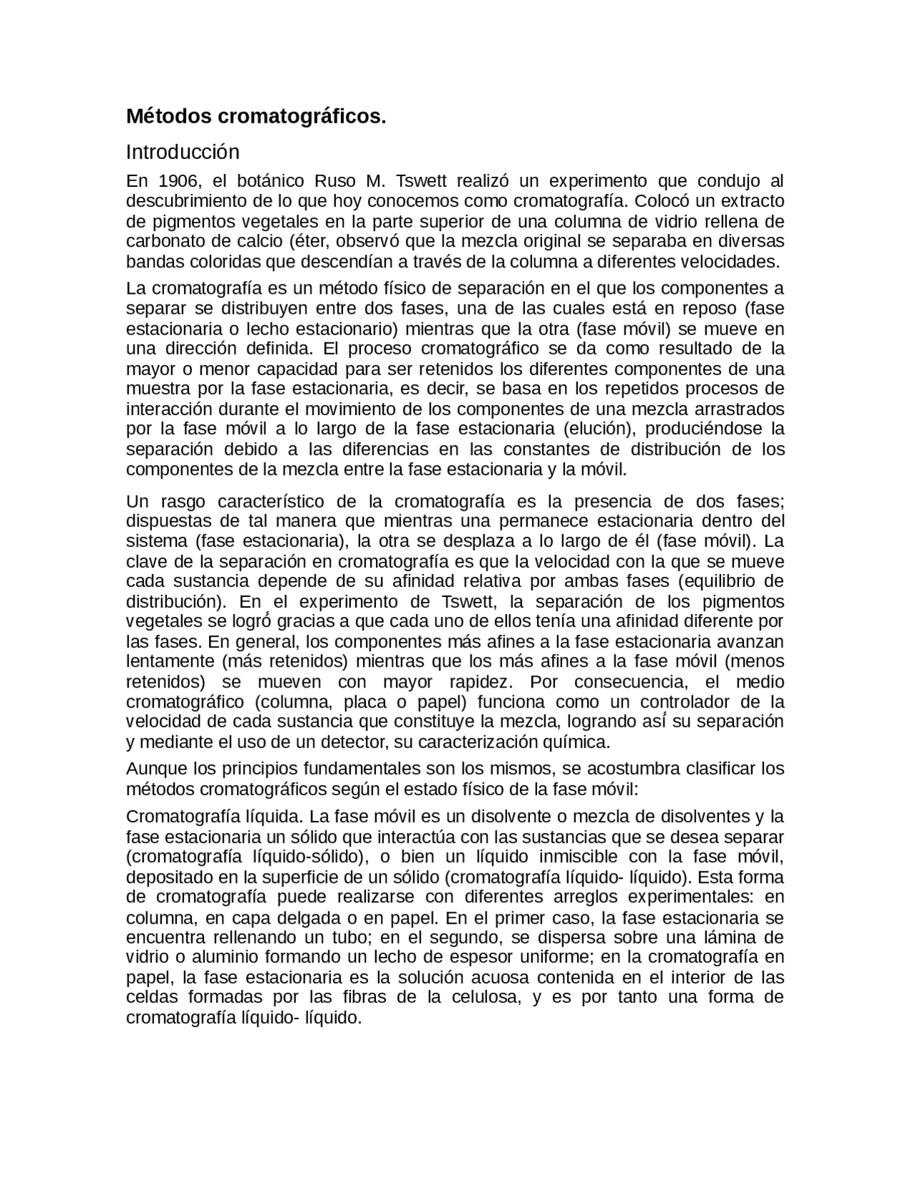 Métodos Cromatograficos Docsity