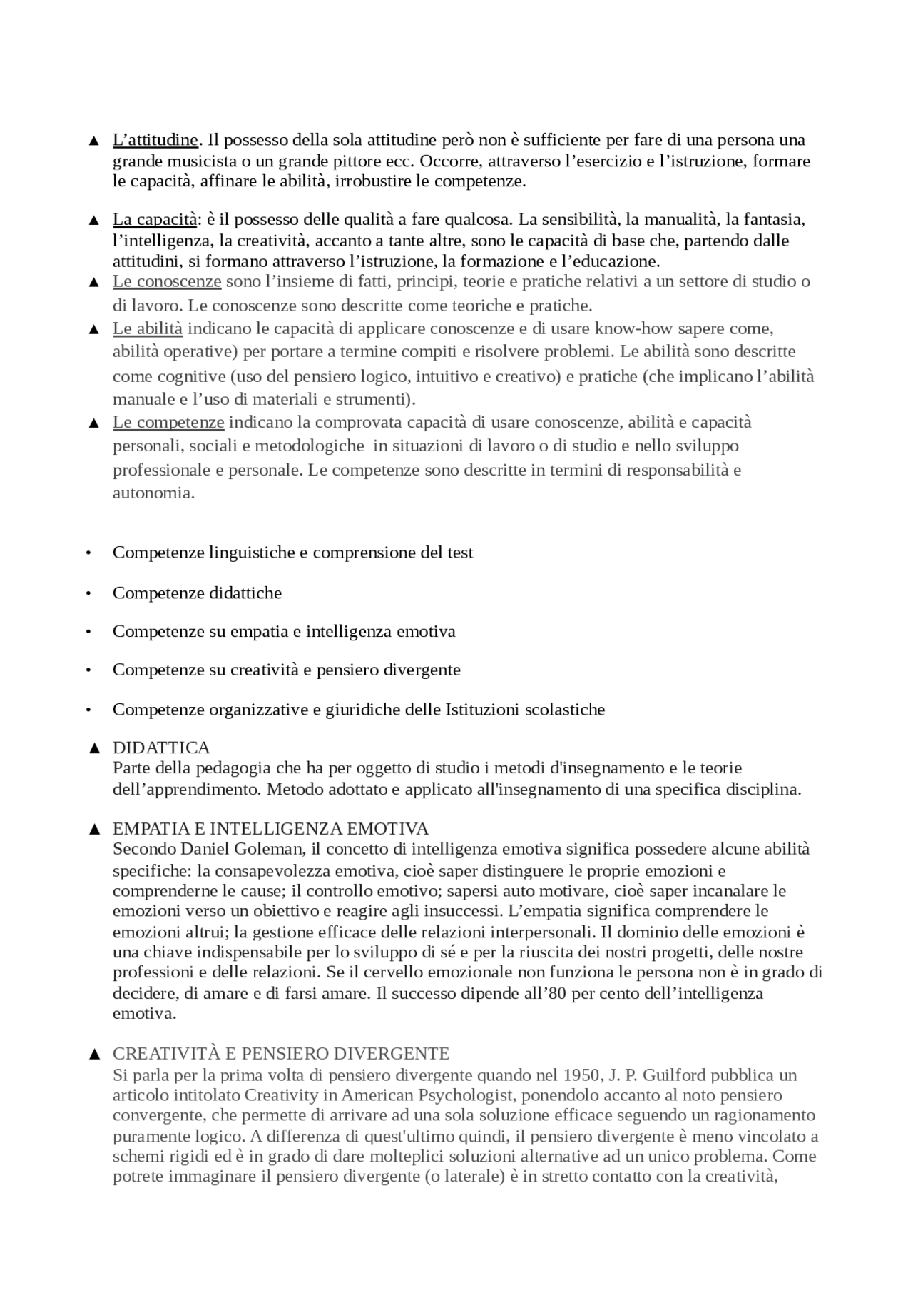 Appunti Tfa Sostegno Docsity