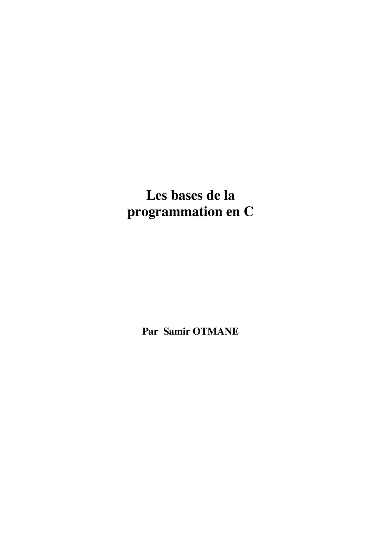 Programmation En Langage C Docsity