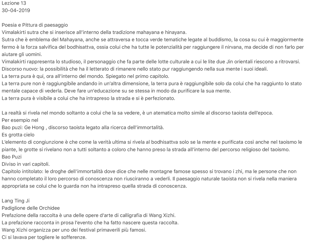 Letteratura Cinese Di Giulia Baccini Docsity