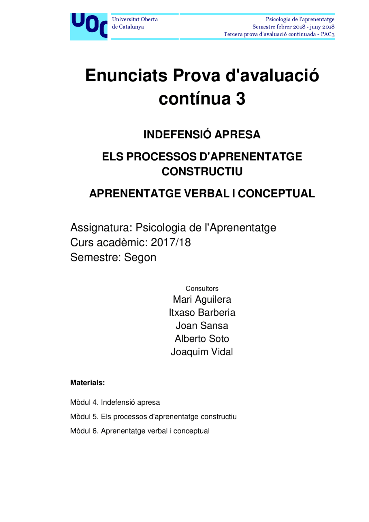 Pac 3 Aprenentatge Solució Docsity