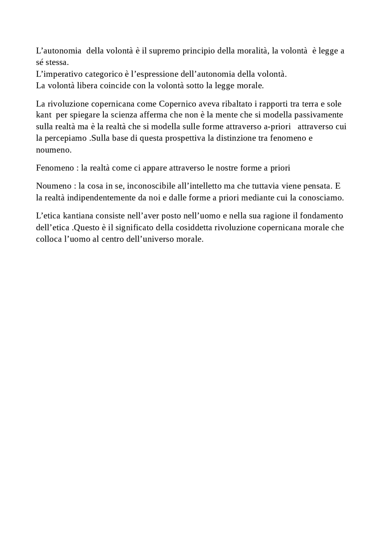 Kant La Metafisica Dei Costumi Docsity