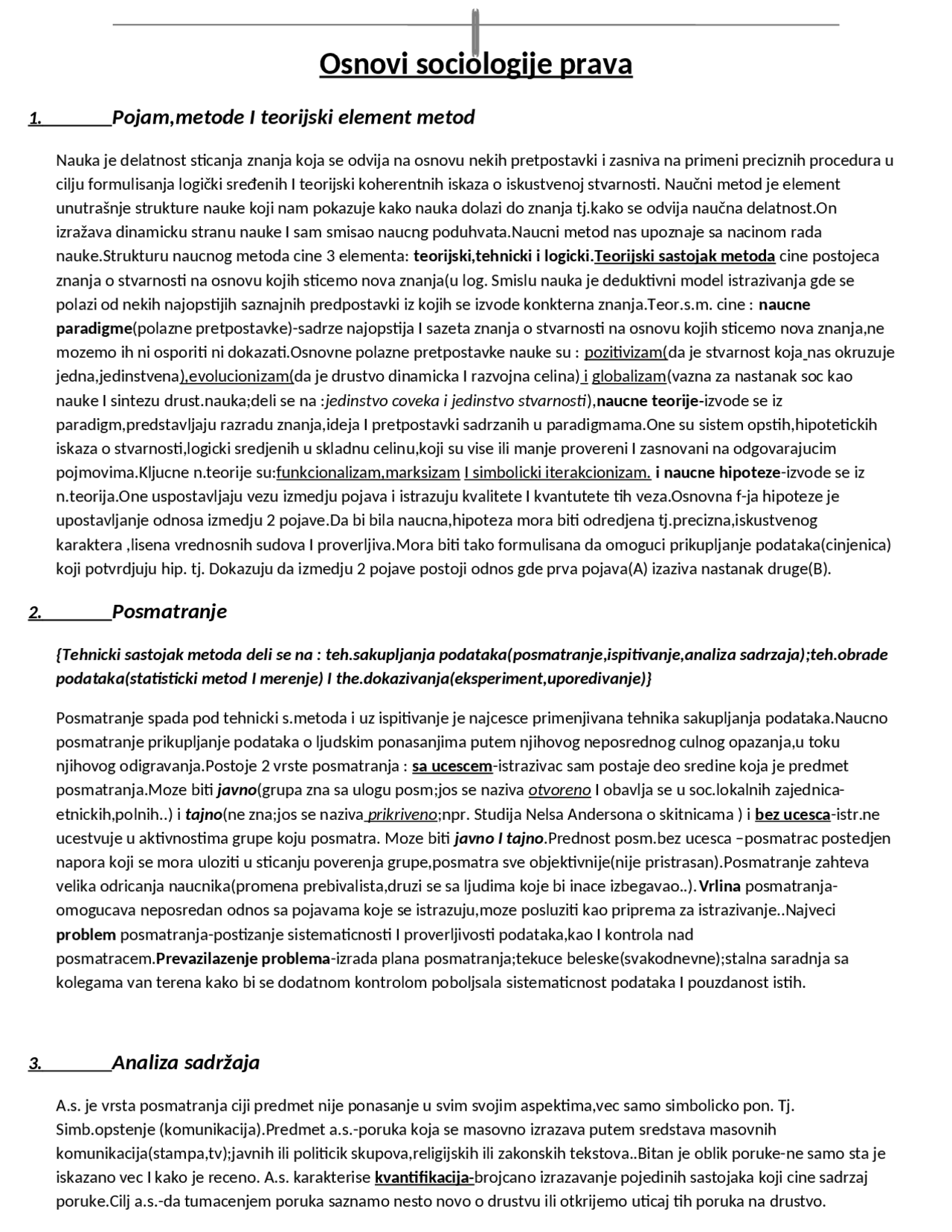 Skripta sociologija-pravni | Rezime' predlog Sociologija - Docsity