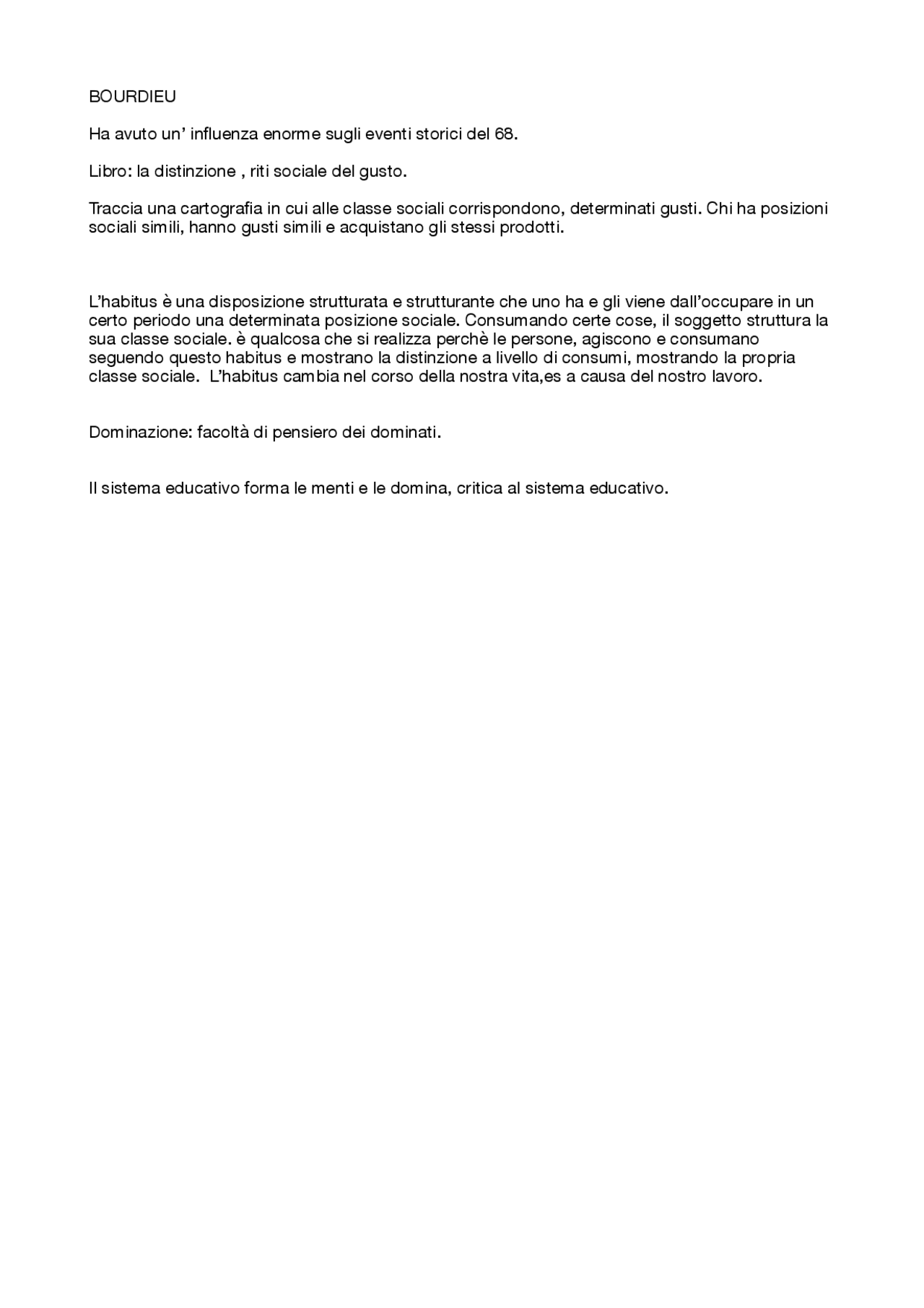 Esame Sociologia Generale Docsity