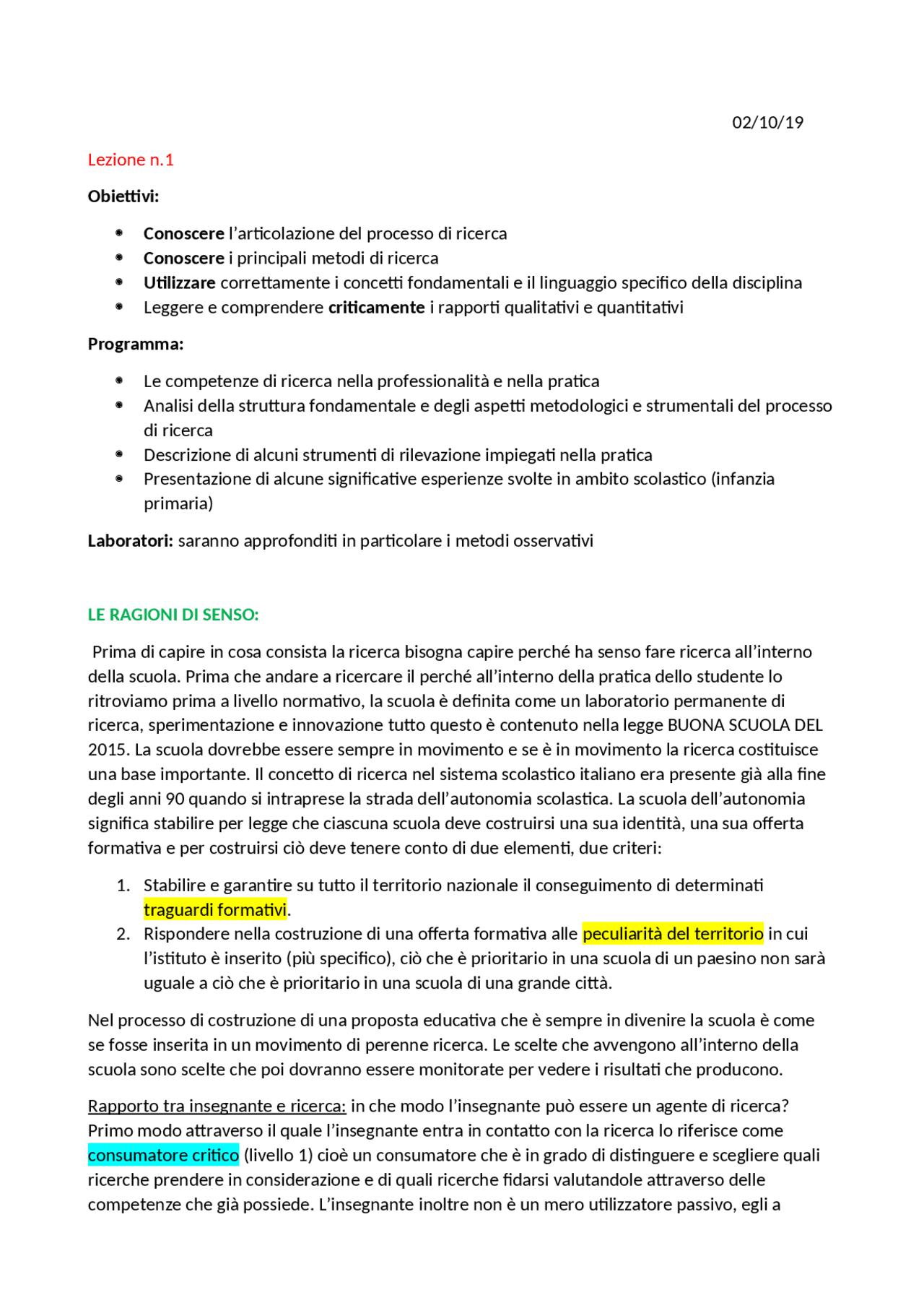 Metodi Della Ricerca Educativa Docsity