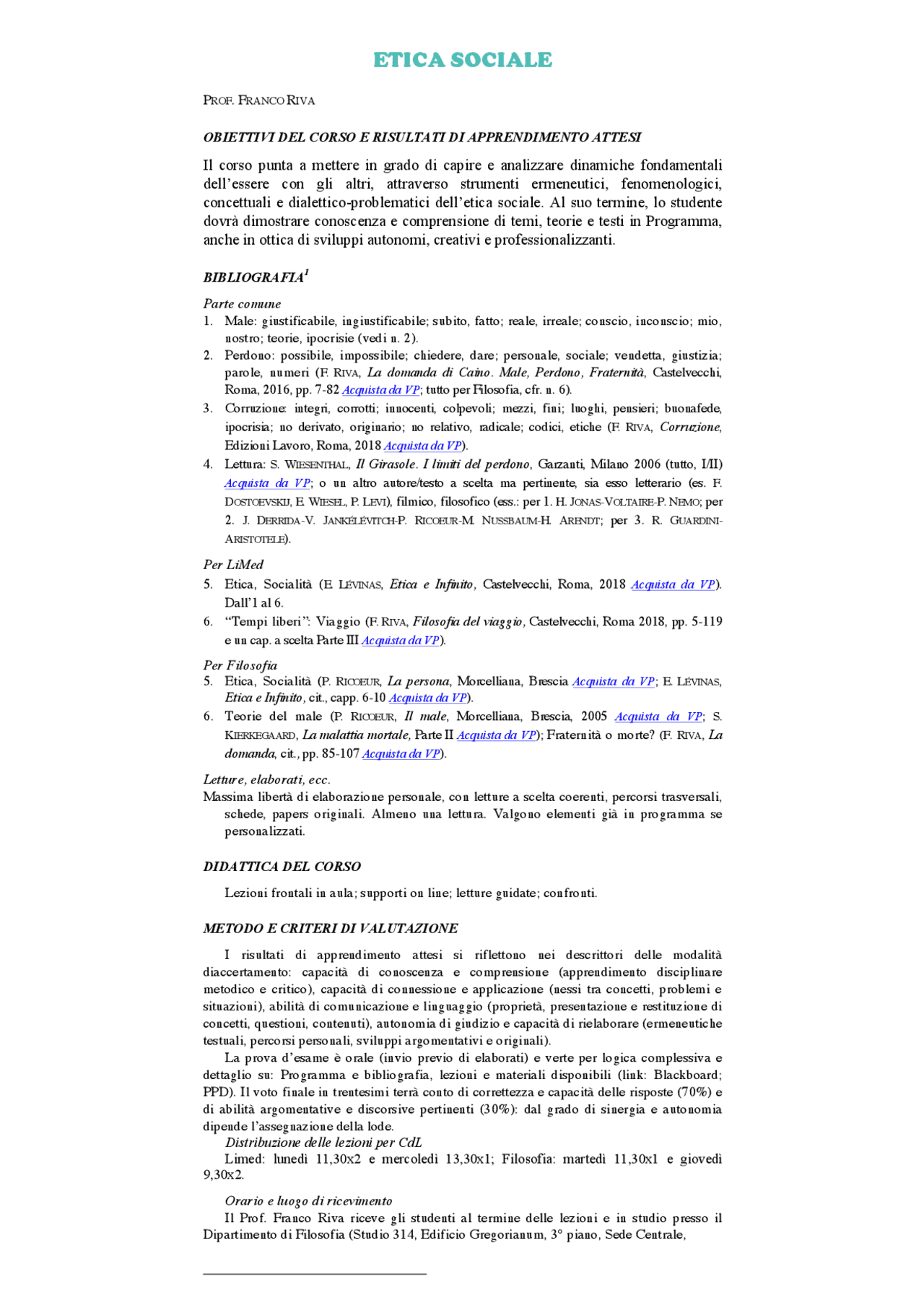 Etica Sociale Appunti Docsity