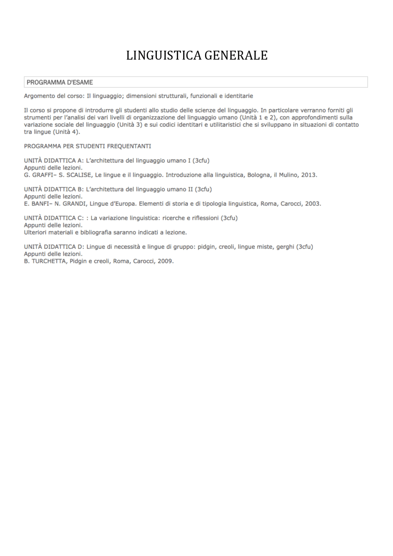 Linguistica Generale Con Scala Primo Modulo Docsity