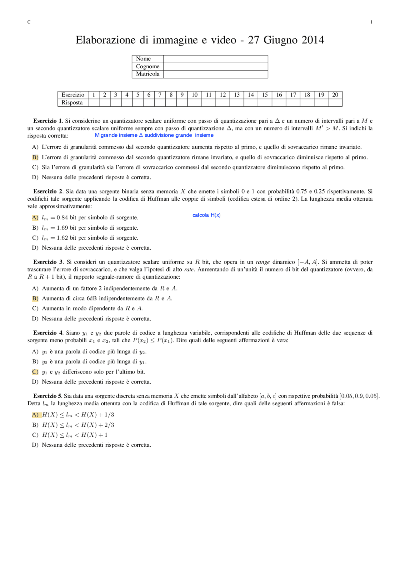 Elaborazione Di Immagini E Video Docsity