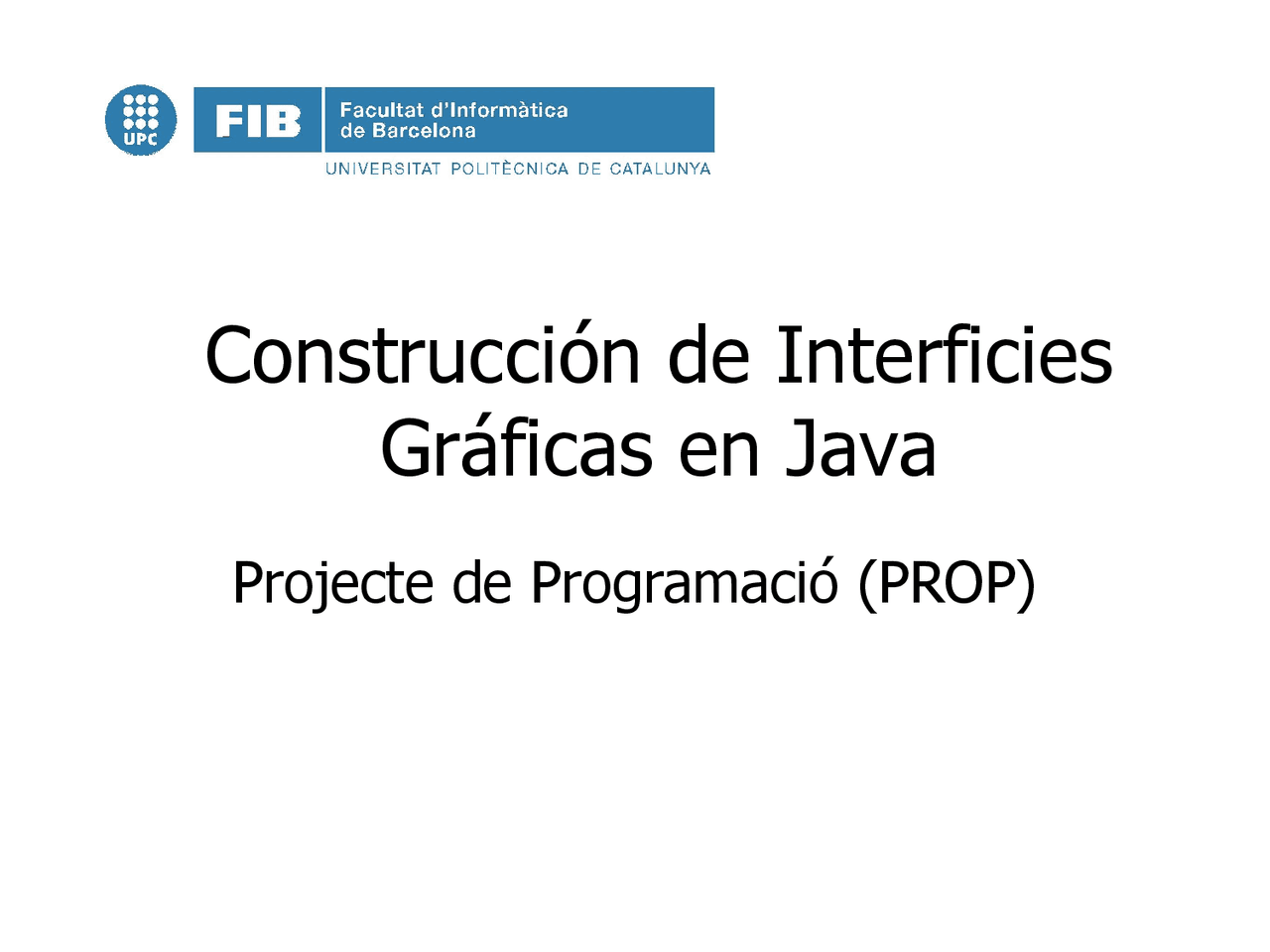 Interfaz grafica en java - Docsity