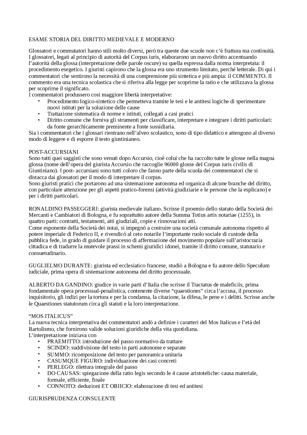 Appunti Storia Medievale Docsity