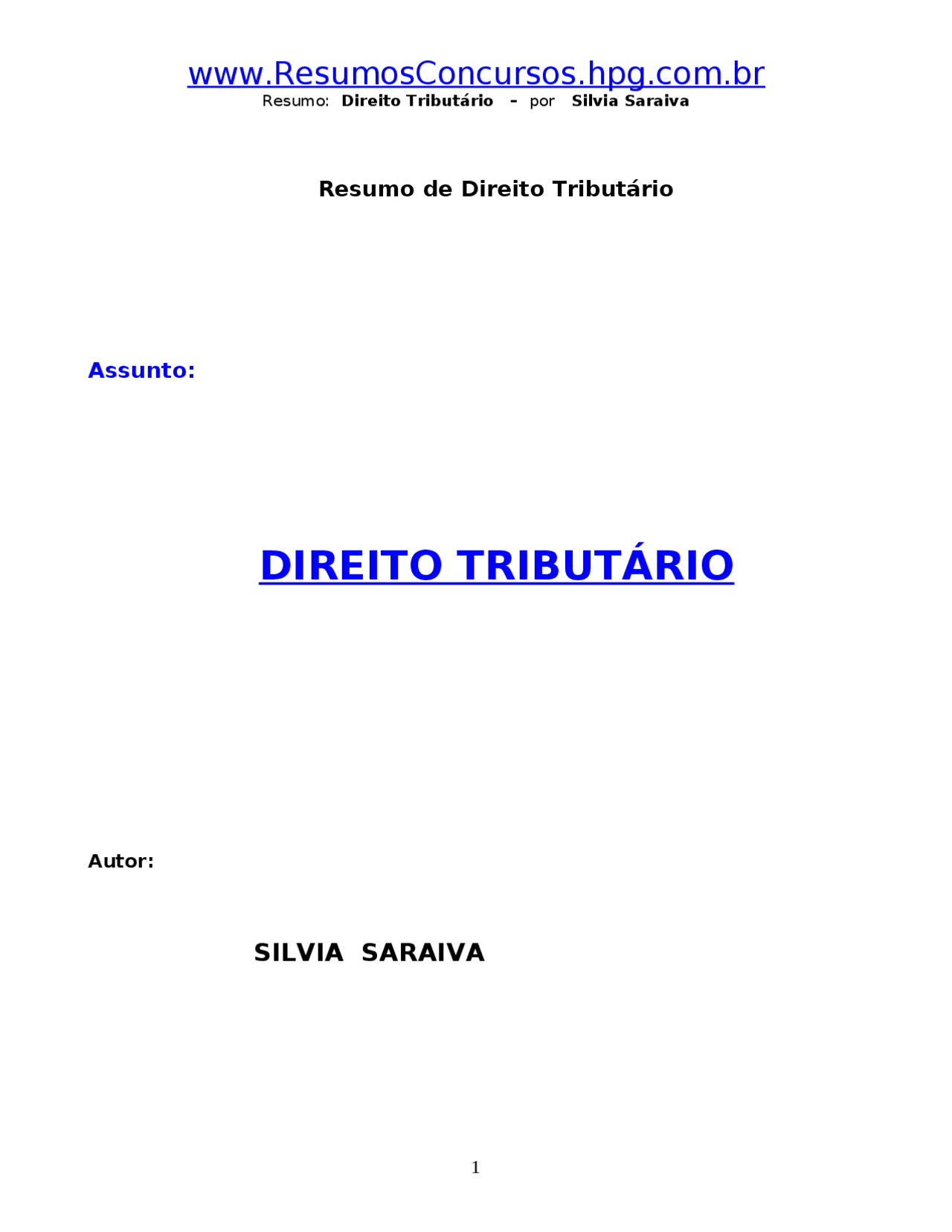 Direito Tributário I E Ii Docsity