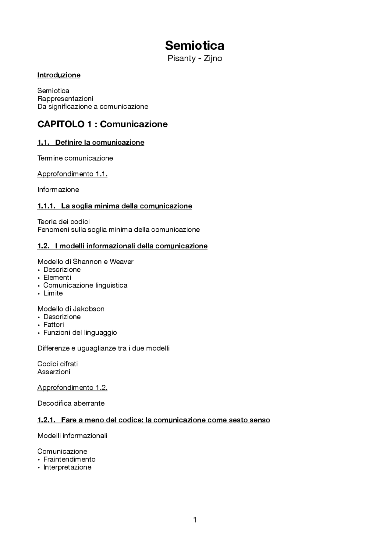 Concetti Fondamentali Del Corso Di Semiotica Docsity