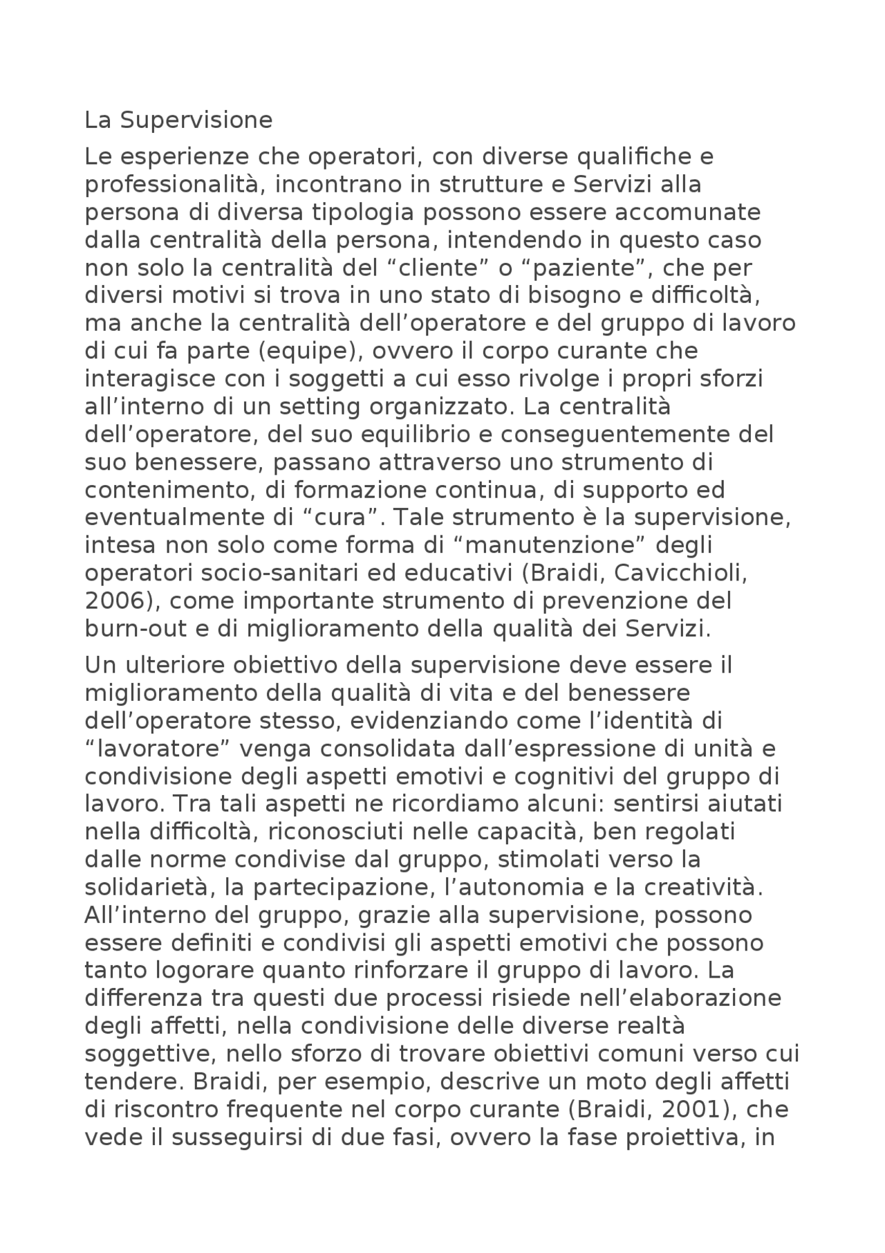 La Supervisione Ruolo Dellassistente Sociale Docsity