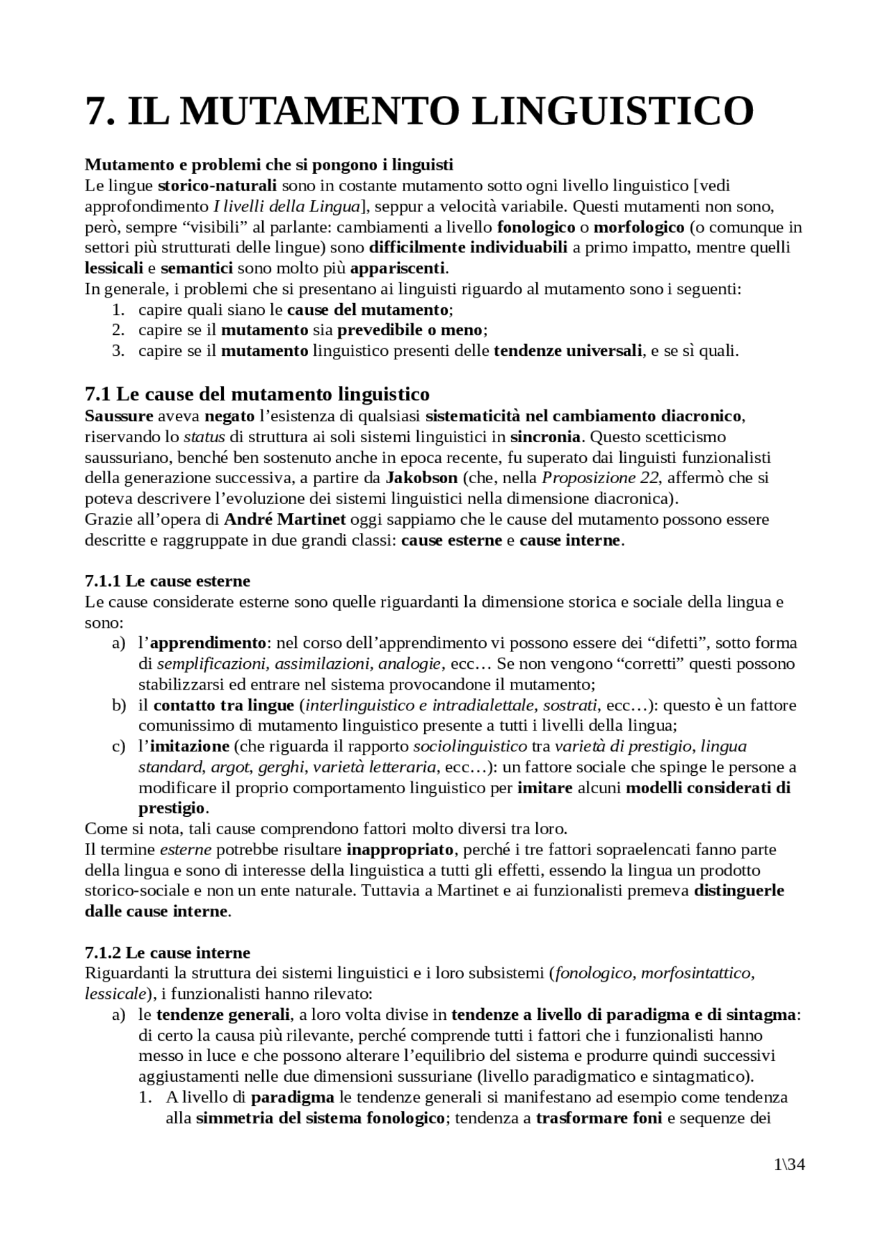 Glottologia I Ciancaglini Docsity