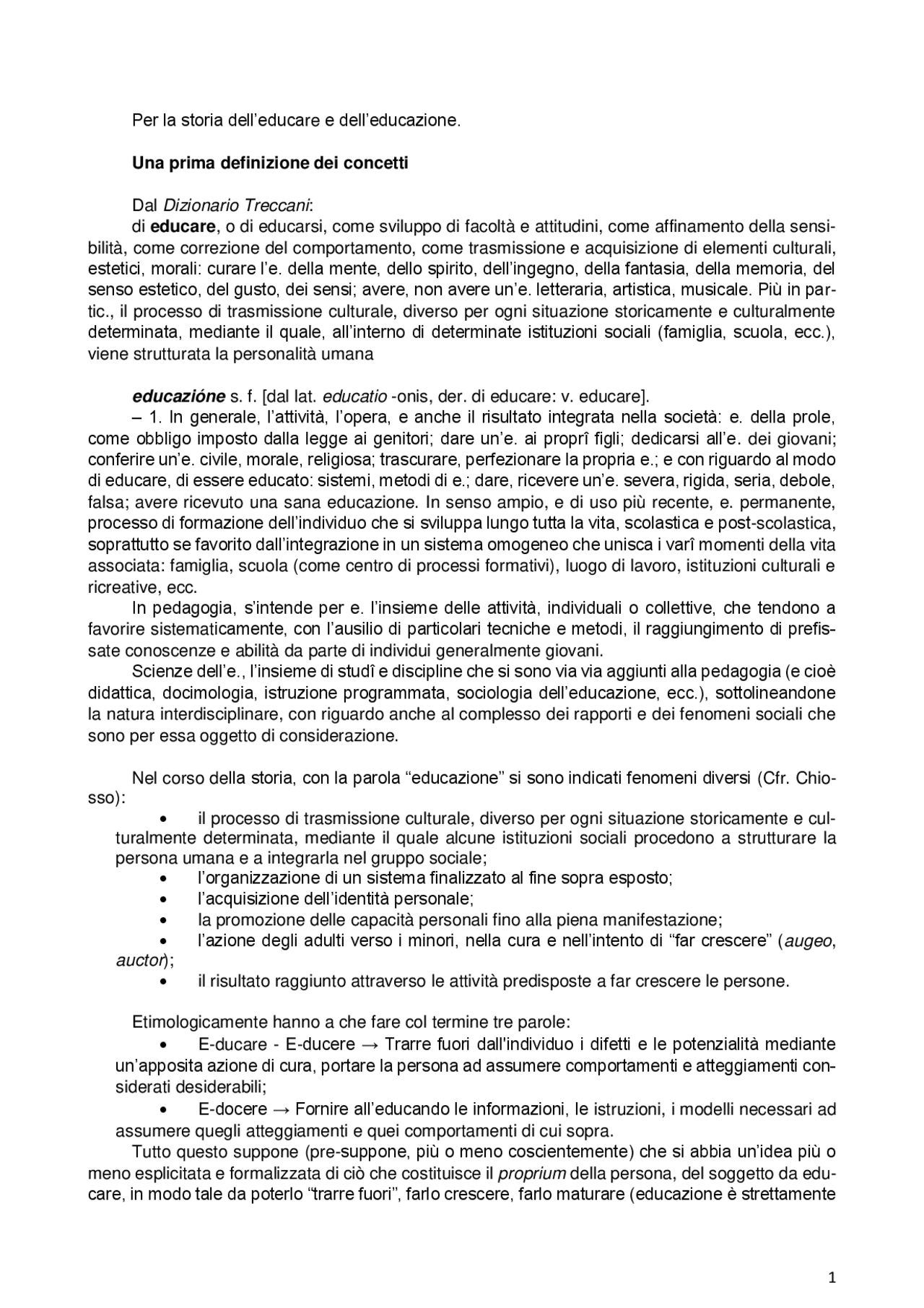 Appunti Storia Delleducazione Docsity