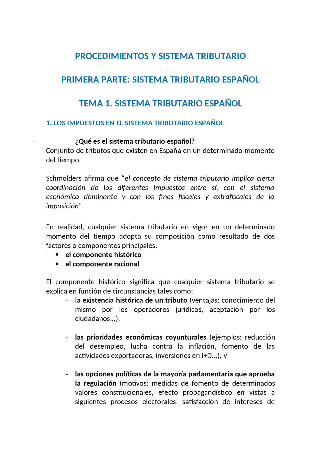 Procedimientos Y Sistemas Tributarios Docsity