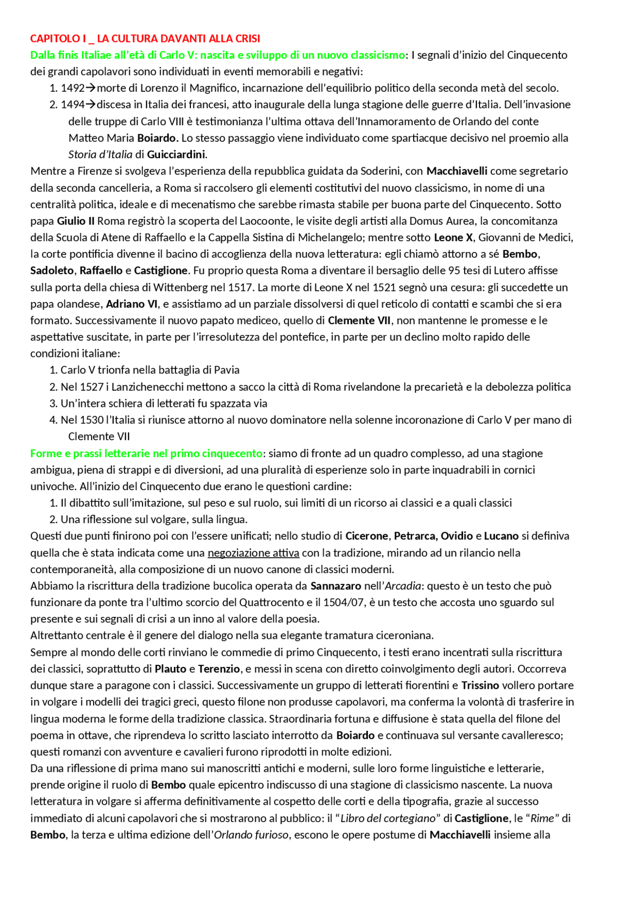 Riassunto Il Rinascimento Docsity