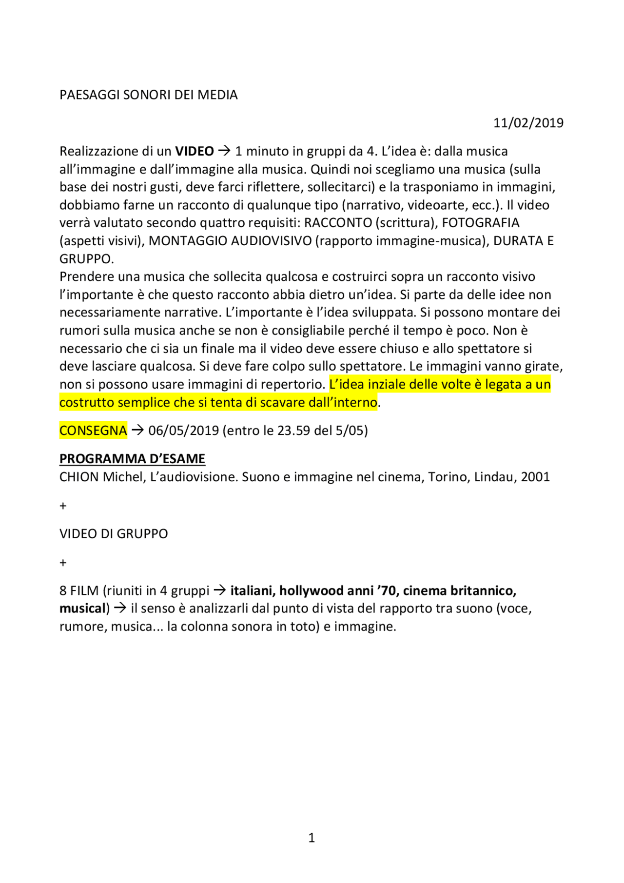 Paesaggi Sonori Nei Media Appunti Docsity