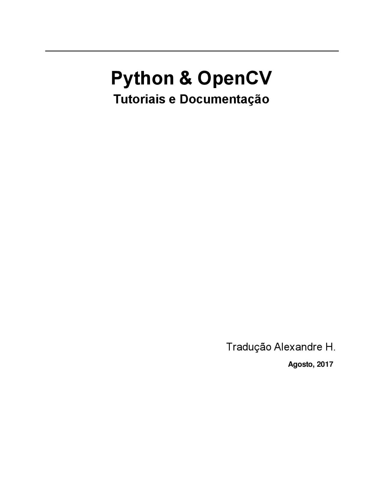 Python & OpenCV: Tutoriais e Documentação - Docsity