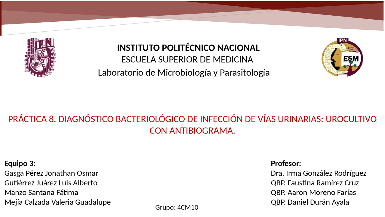 Laboratorio De Infecciones De Vías Urinarias Slides De Microbiologie