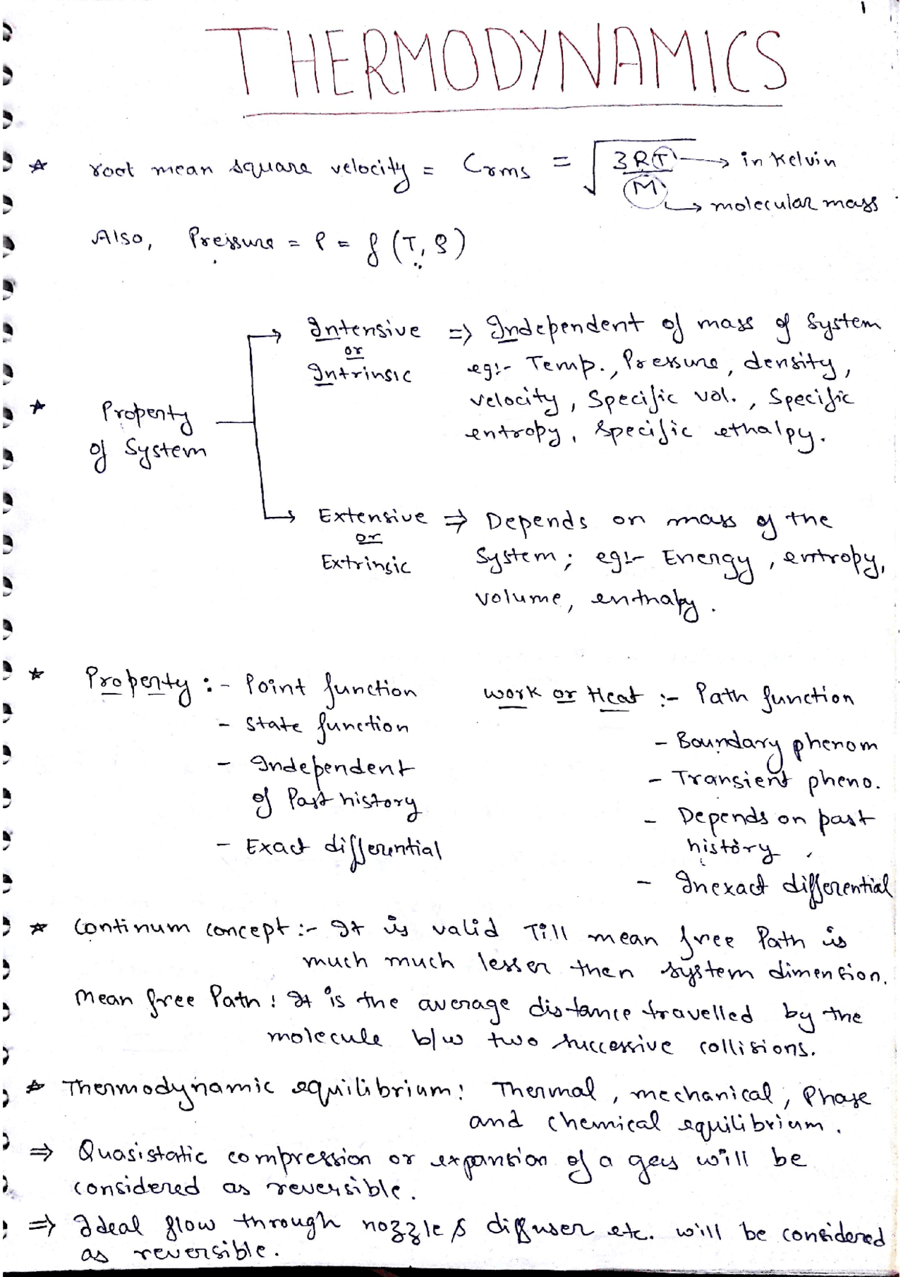 Thermal Engineering, Notes basic Thermodynamics, Refrigeration and Heat ...