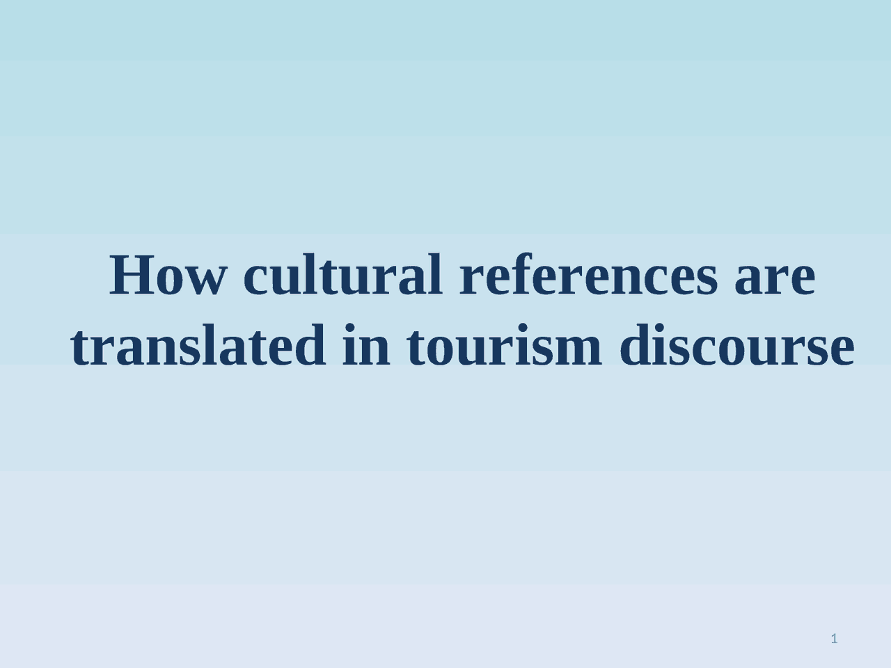 Translation of cultural references - Docsity
