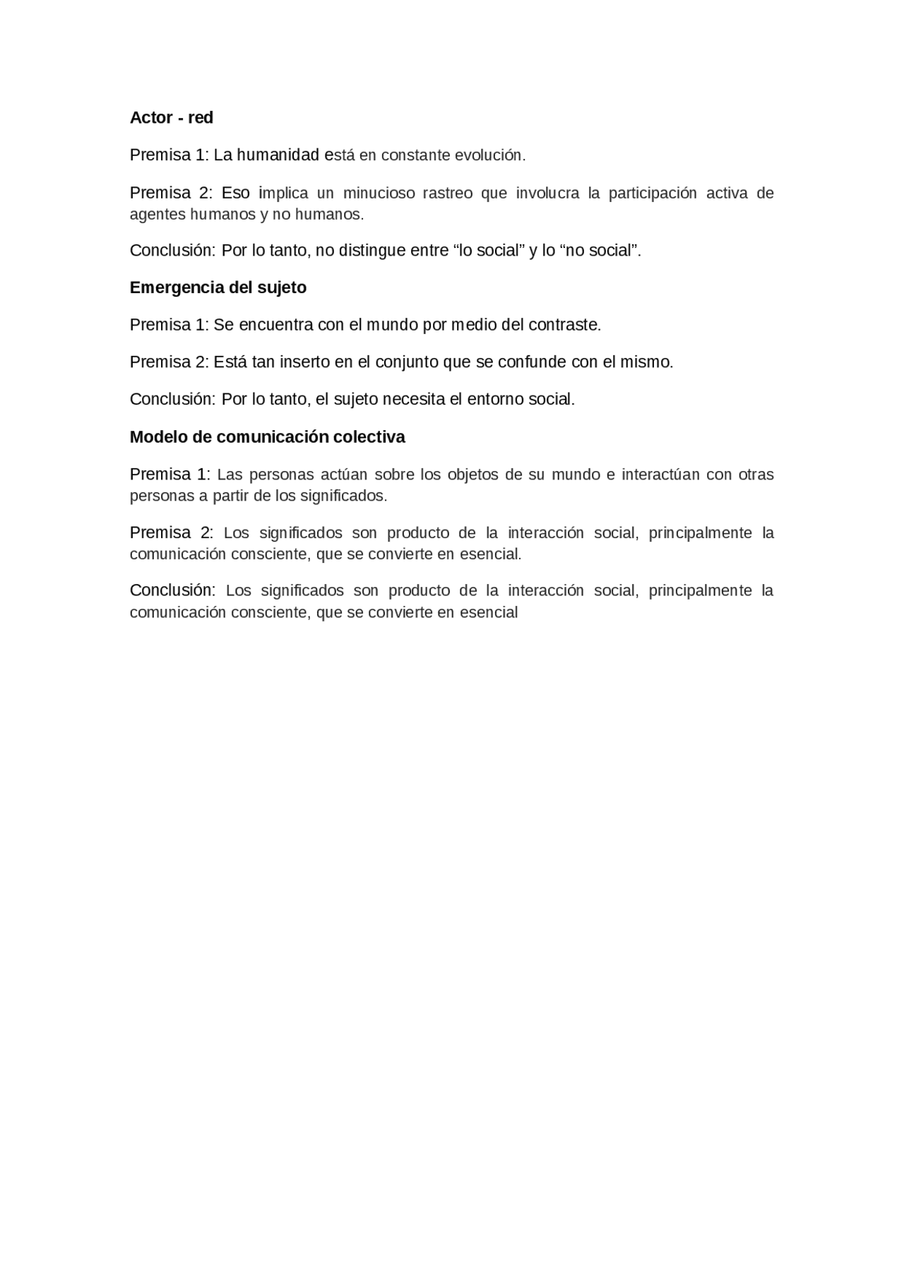 Actor Red y Teoria del sujeto - Docsity