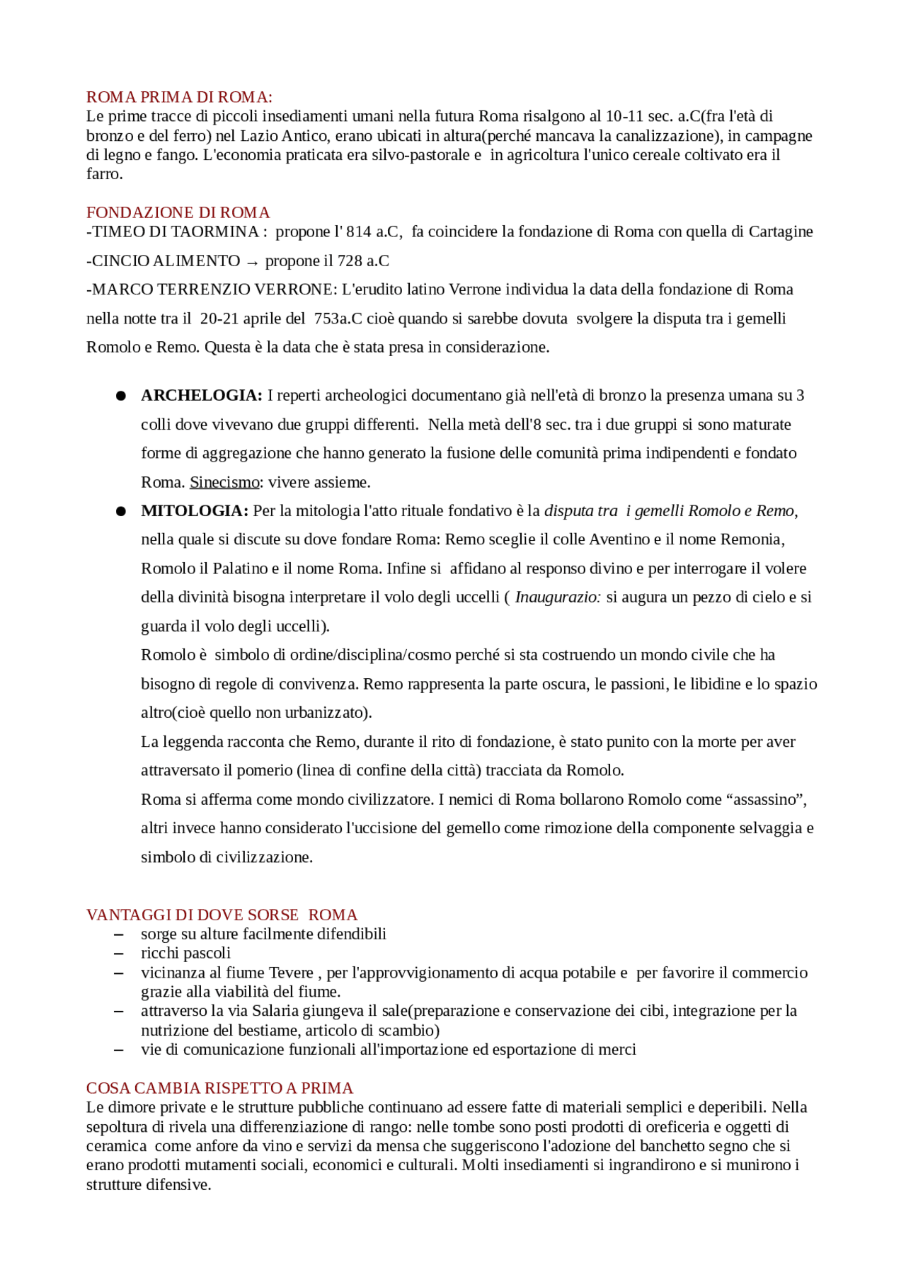 Riassunto Di Storia Romana Docsity