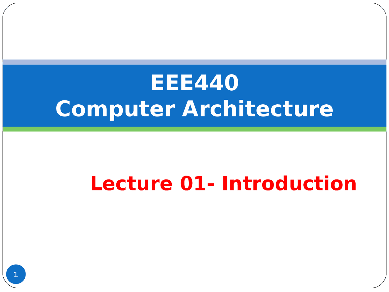 Computer Architecture Lecture1 Docsity